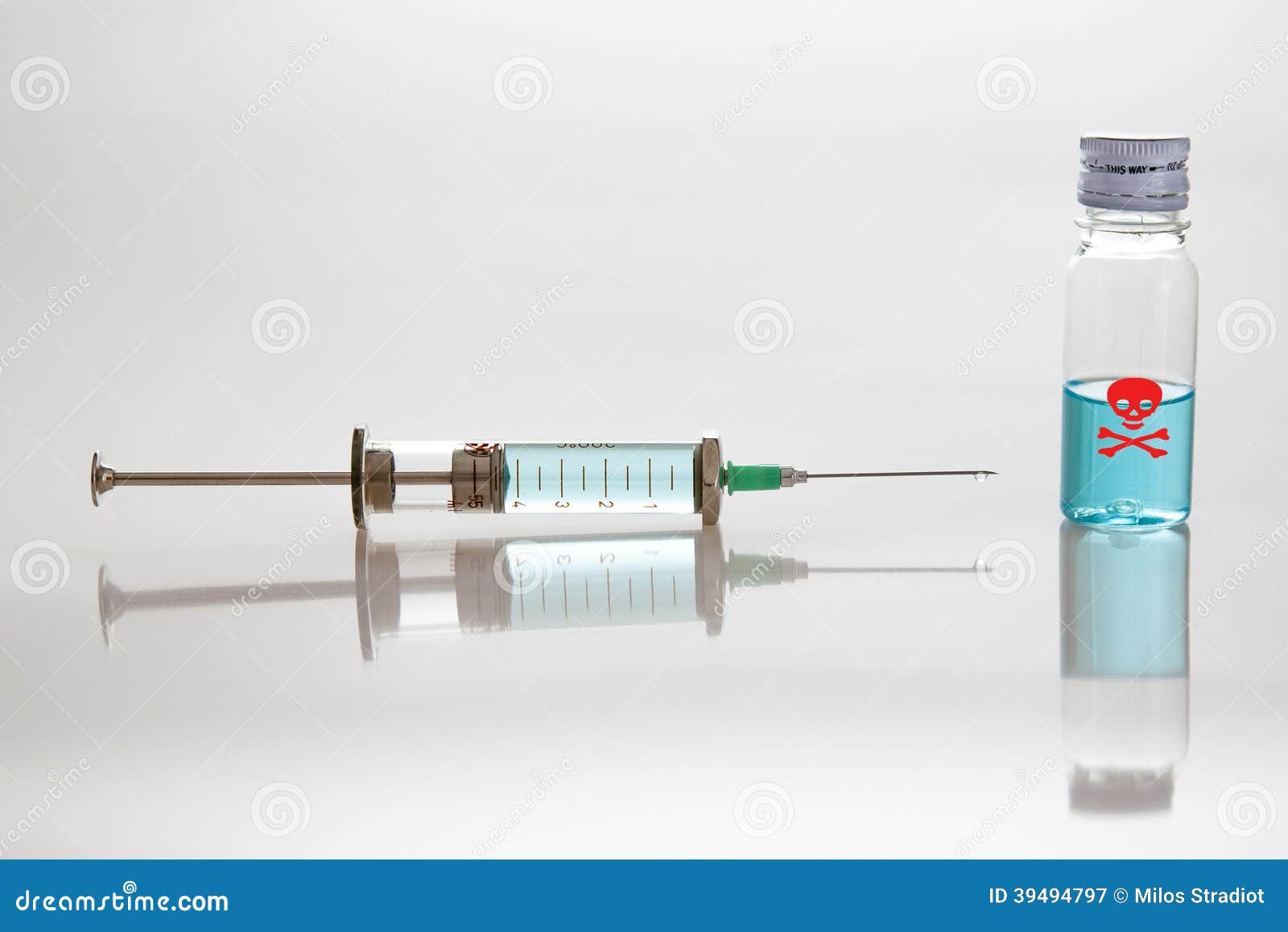 Syringe with Needle and Poison Stock Image - Image of supplies, poison ...