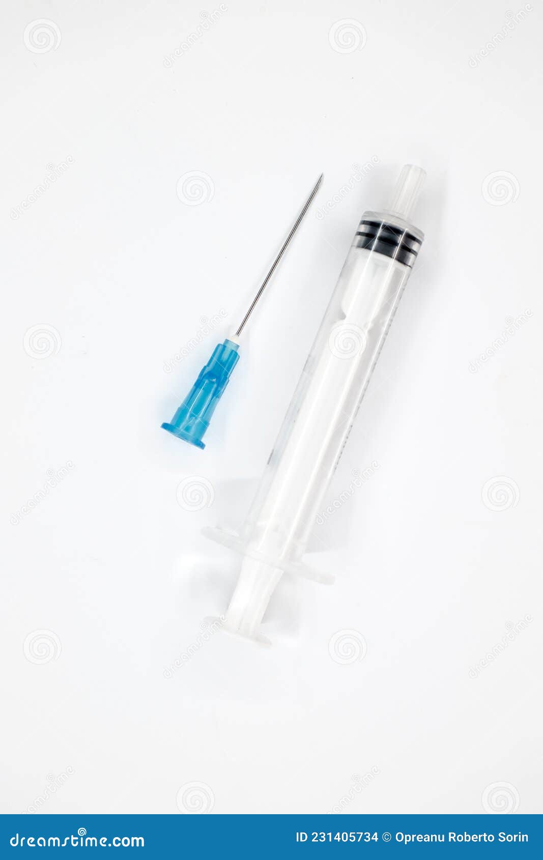Syringe with Needle on White Stock Photo - Image of illness, glass ...