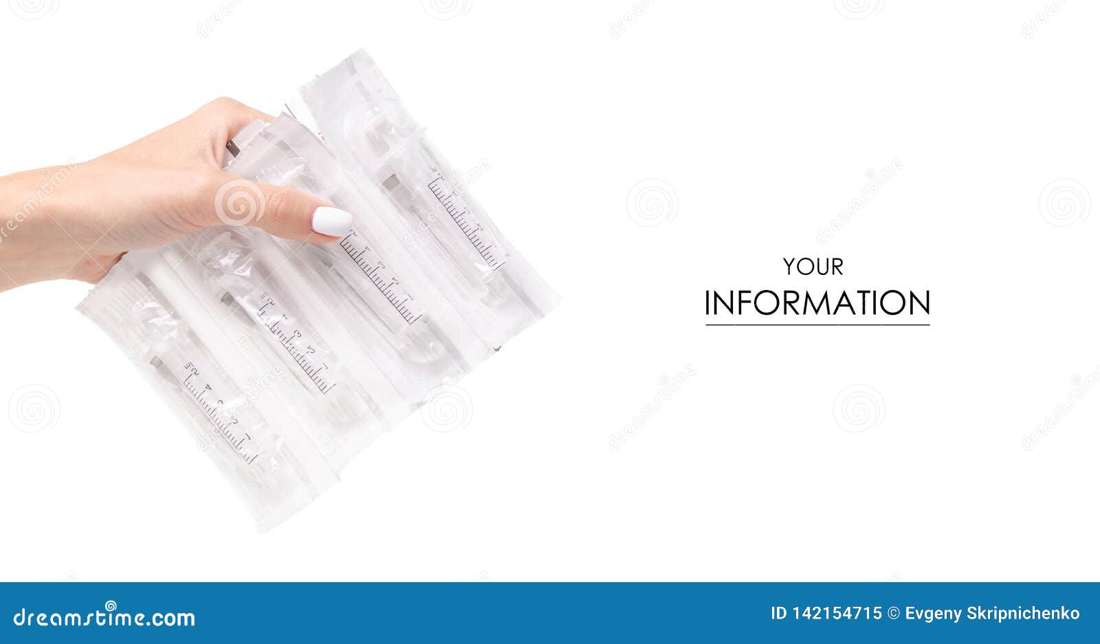 Syringe in Package in Hand Pattern Stock Image - Image of cure, disease ...