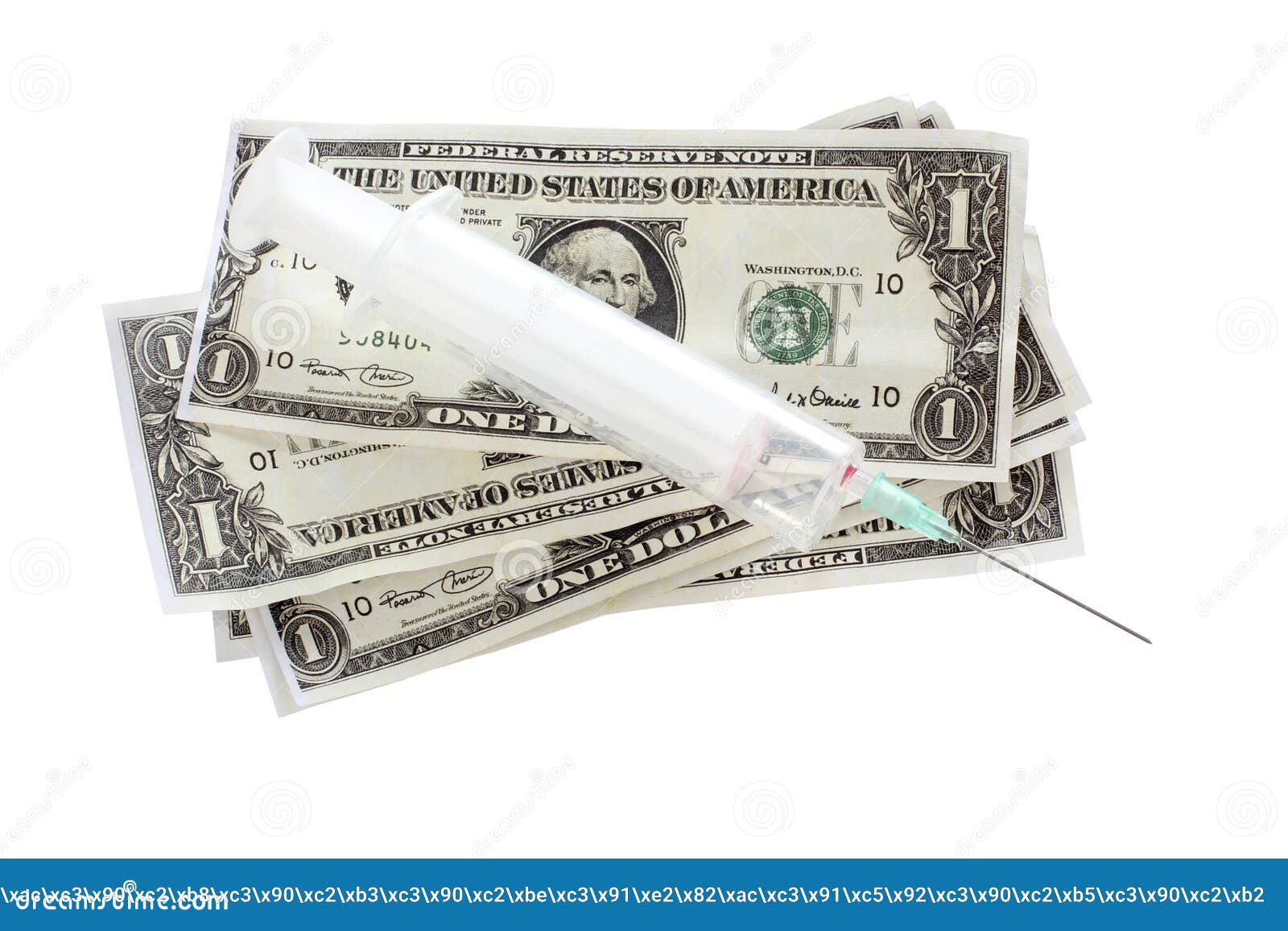 Syringe and paper money stock photo. Image of economy - 23107426