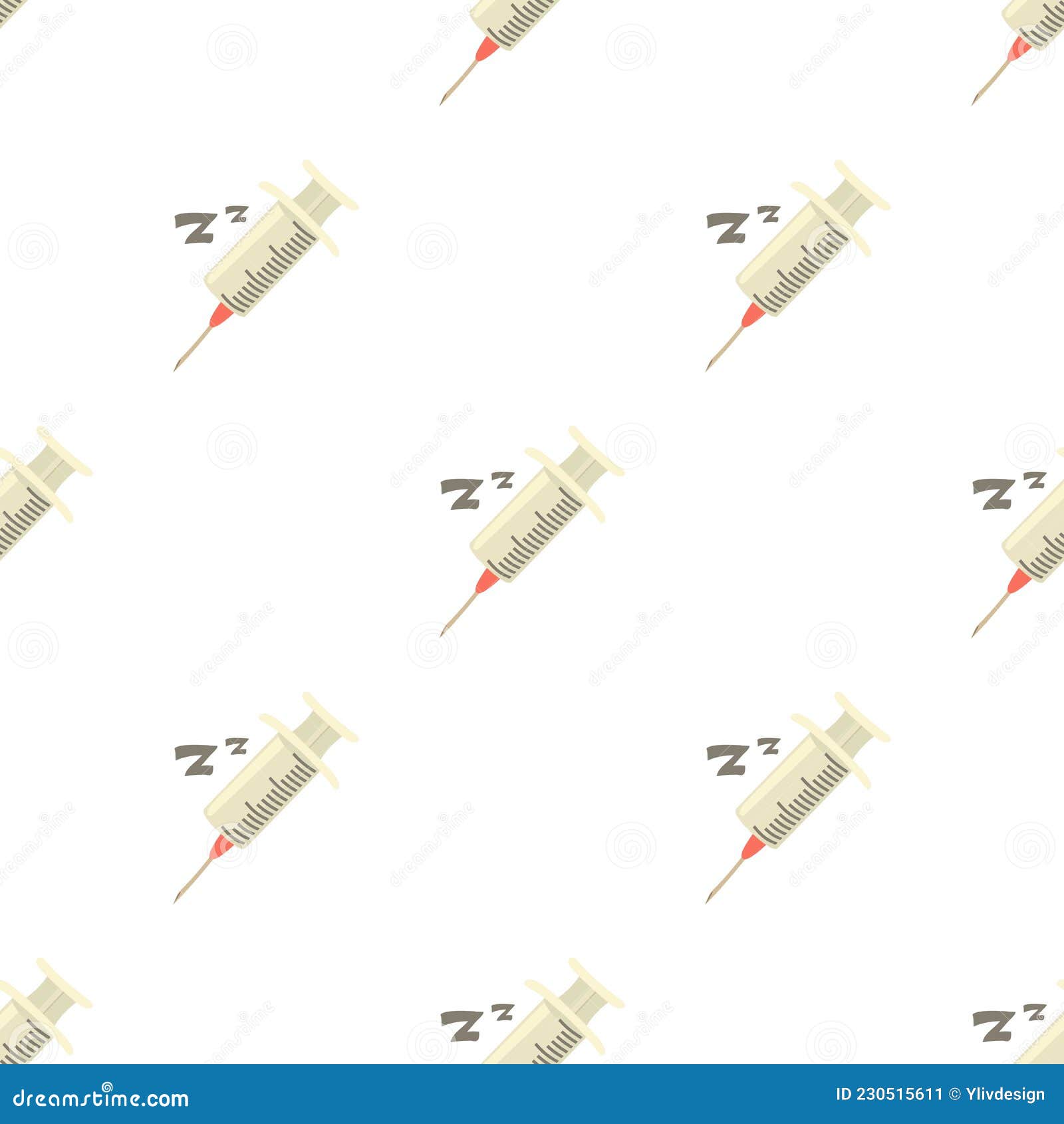 Syringe Pattern Seamless Vector Stock Vector - Illustration of syringe ...