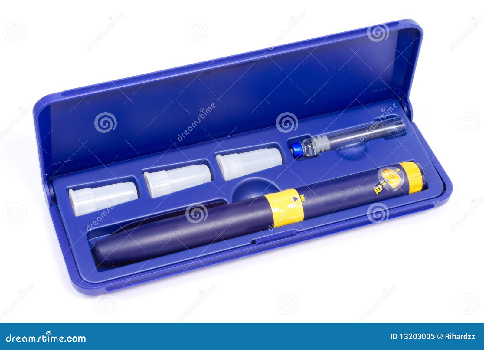 Syringe pen personal kit stock image. Image of control - 13203005