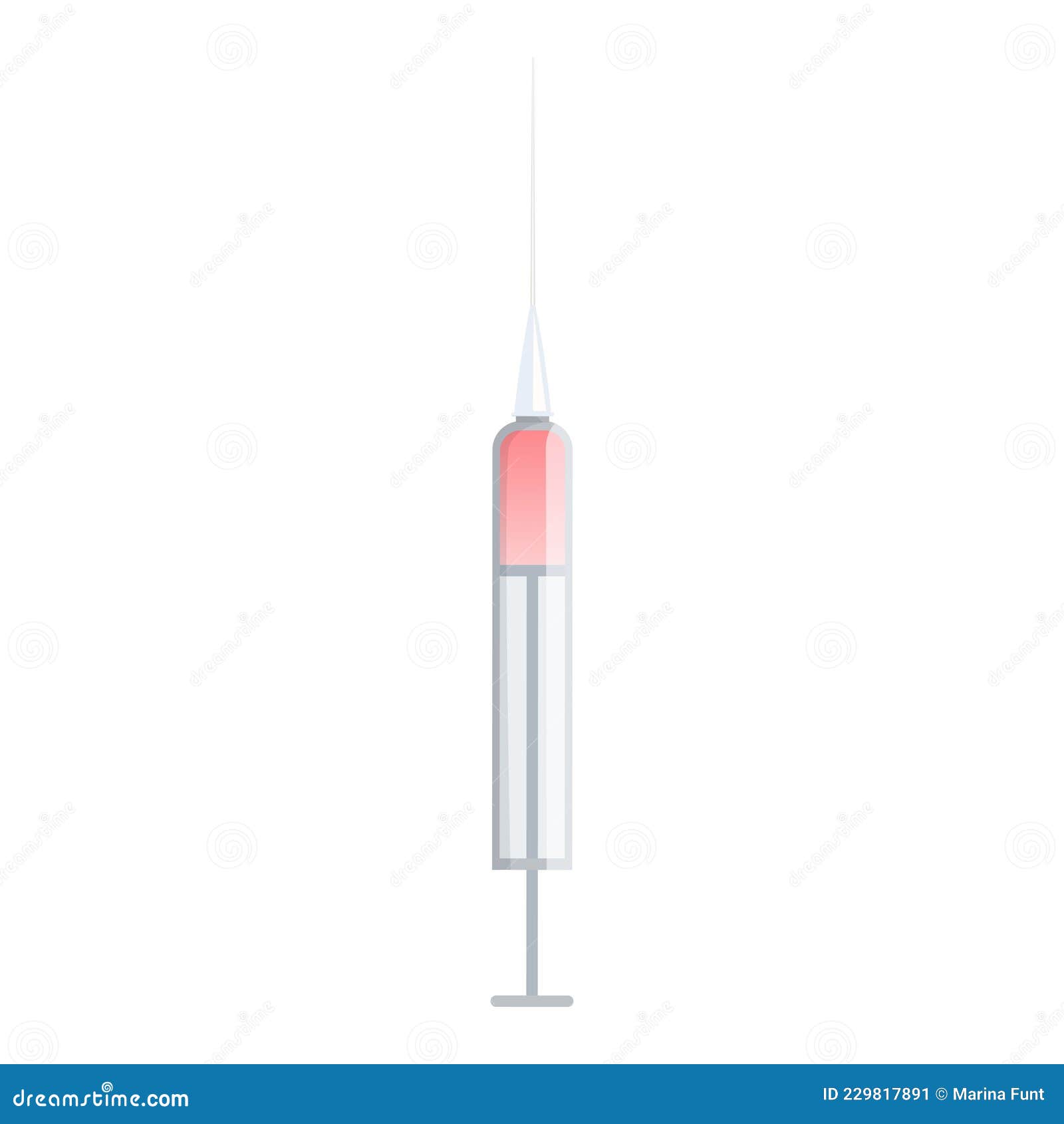 Syringe with Pink Injection, Isolate. Concepts of Cosmetic Procedures ...