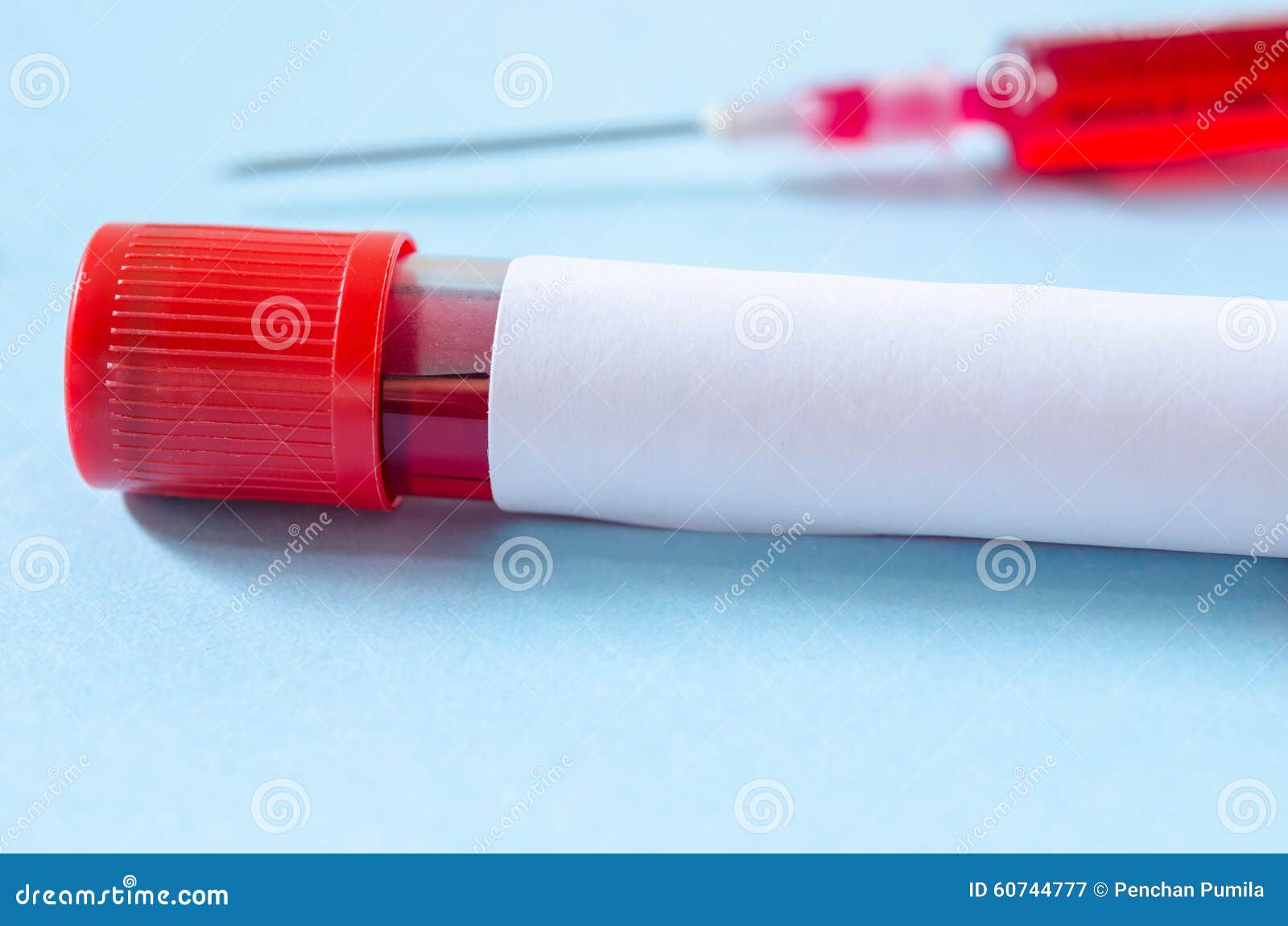 Syringe and Plastic Test Tube. Stock Image - Image of experiment ...