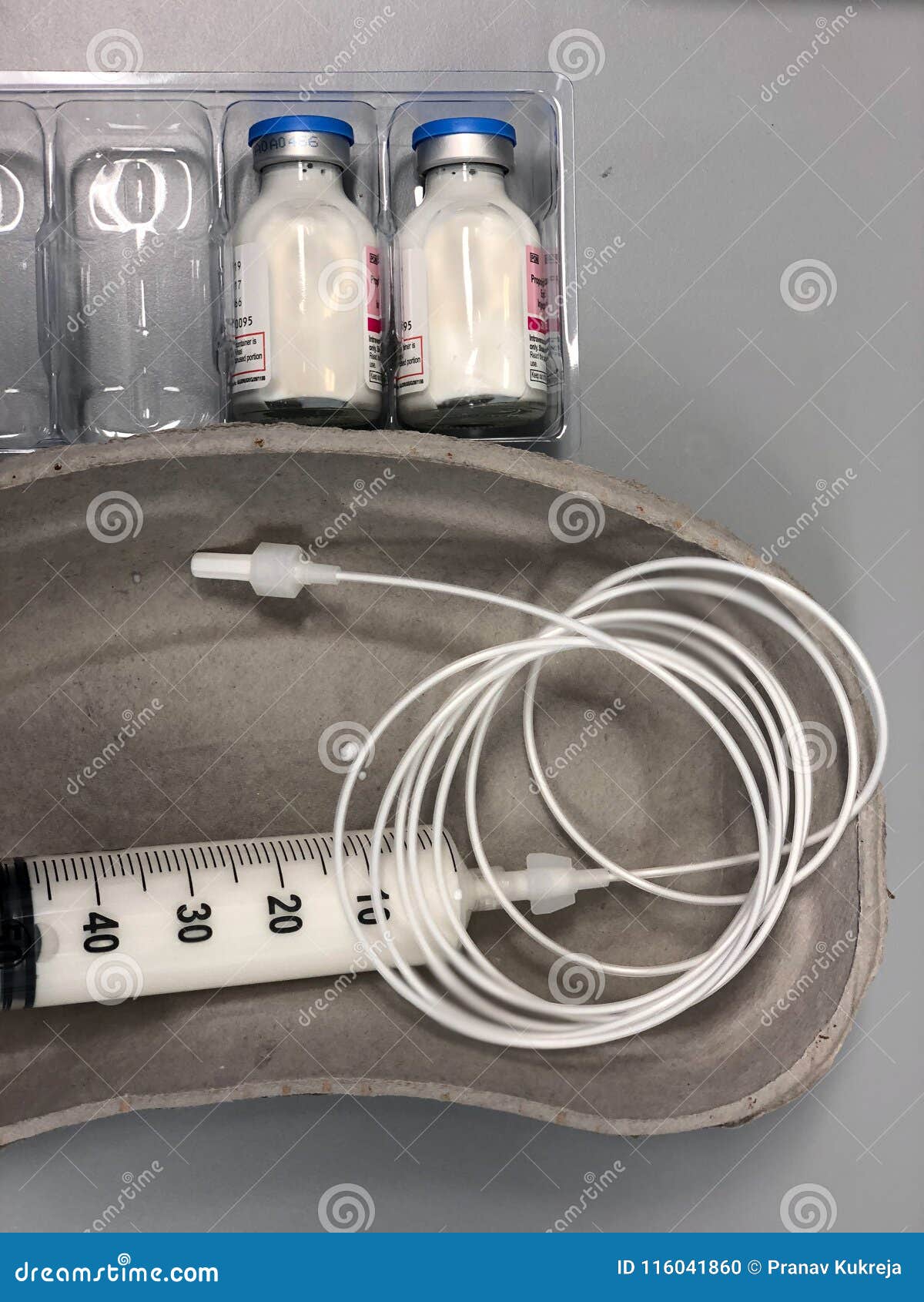Syringe of Propofol with an Infusion Set. Stock Photo - Image of ...