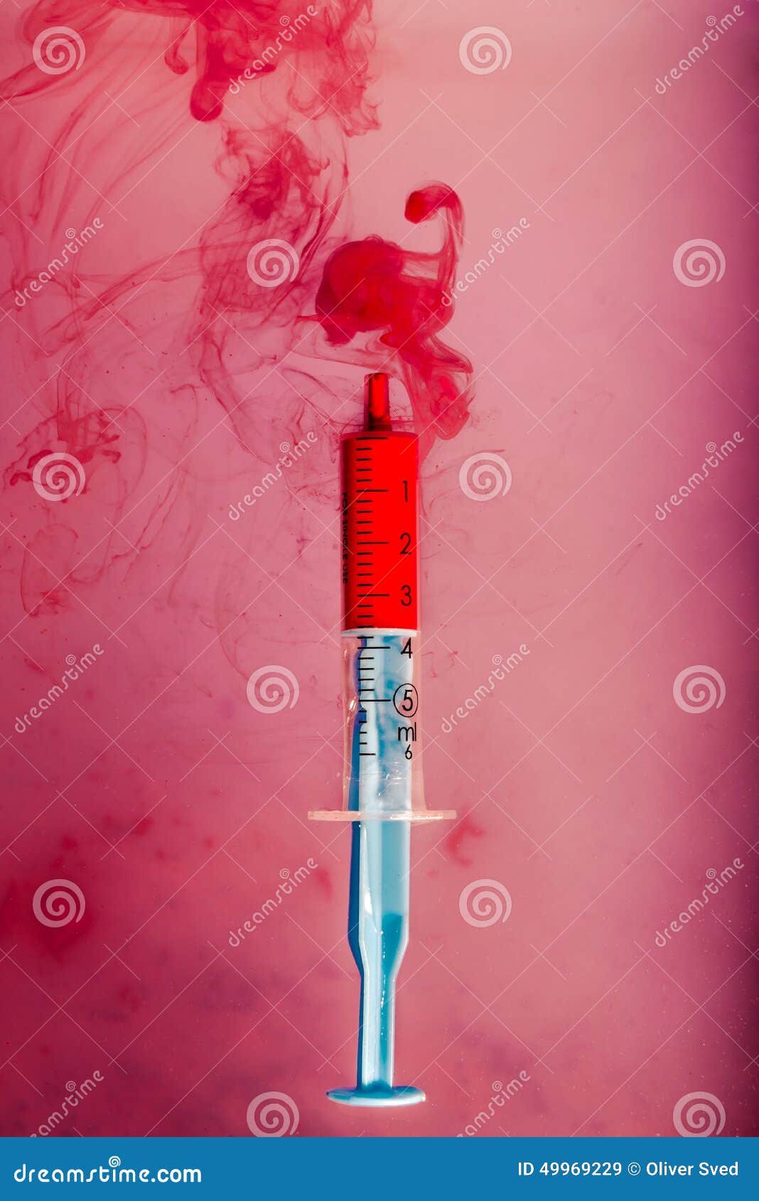 Syringe with red blood stock image. Image of aqua, pattern - 49969229