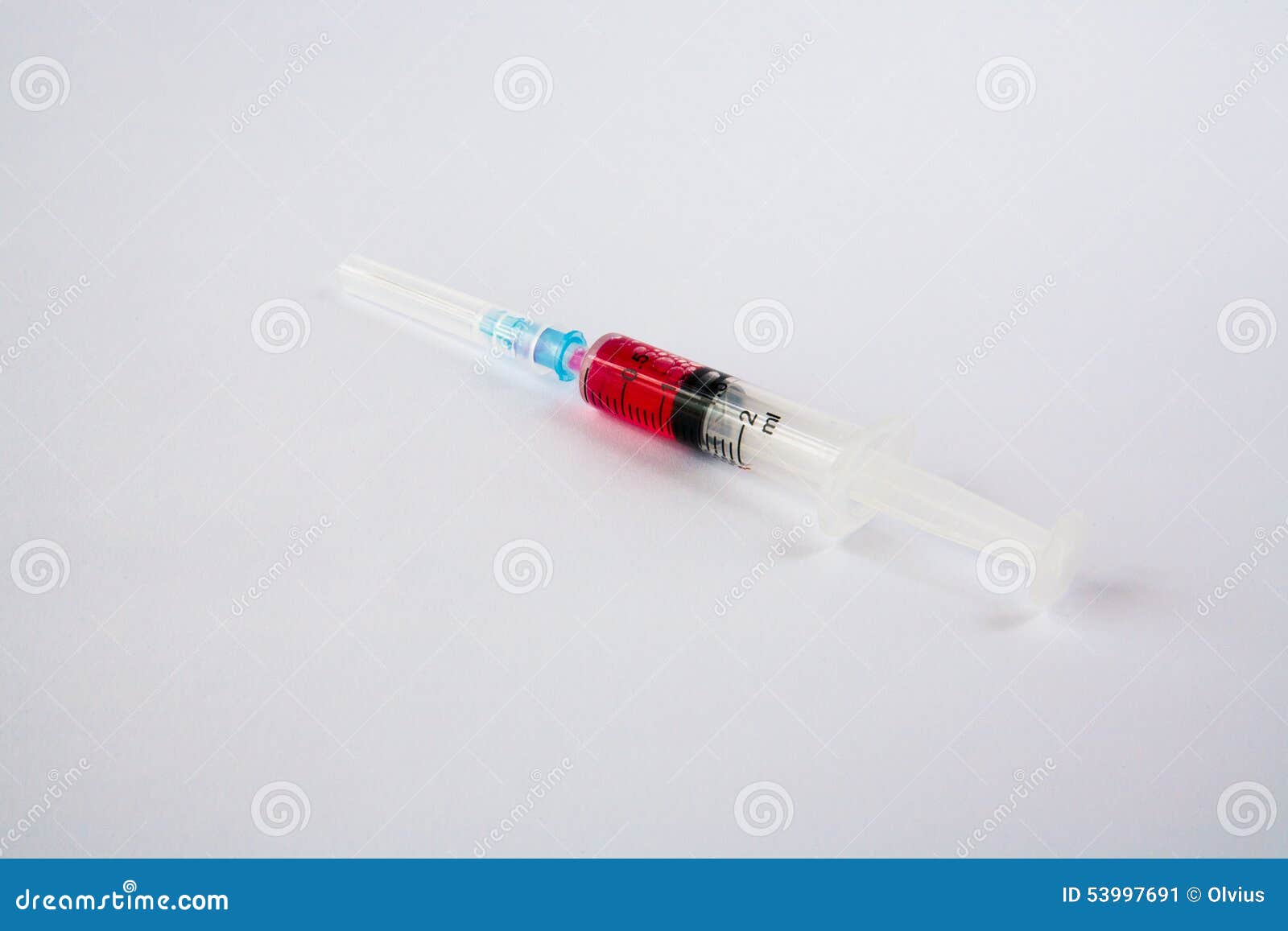 Syringe with red liquid stock image. Image of medical - 53997691