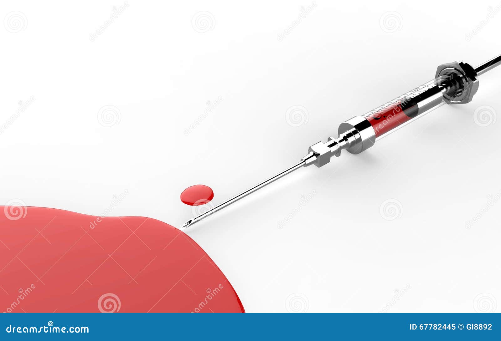 Syringe and red liquid stock illustration. Illustration of immunity ...
