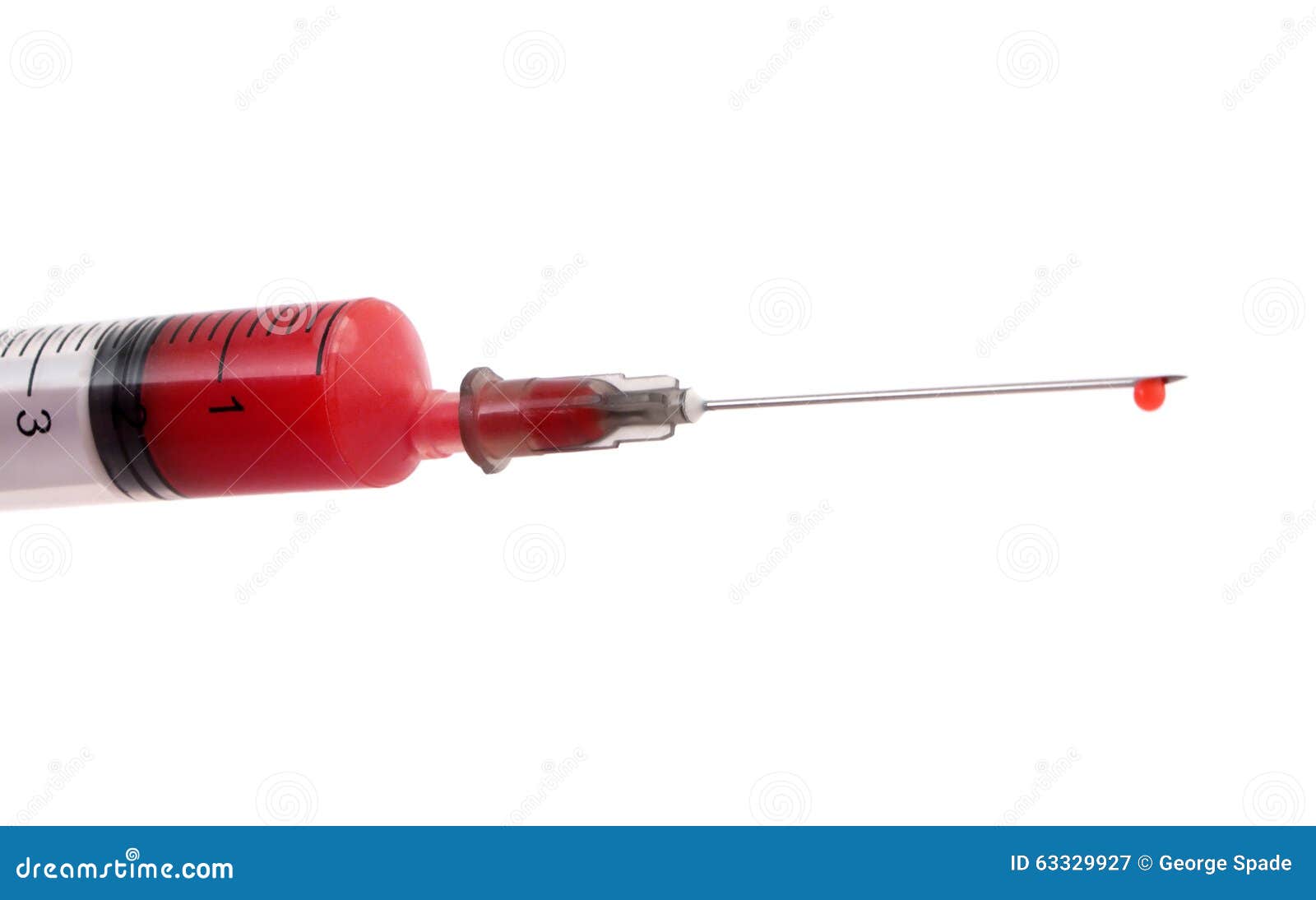 Syringe with red stock image. Image of macro, drug, background - 63329927