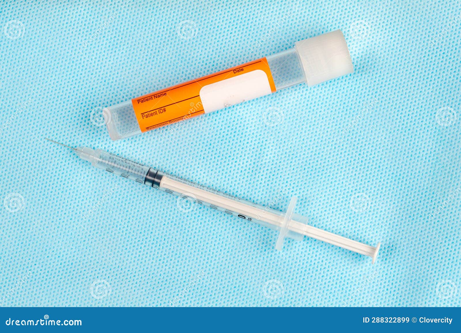 Syringe and sample bottle stock image. Image of health - 288322899