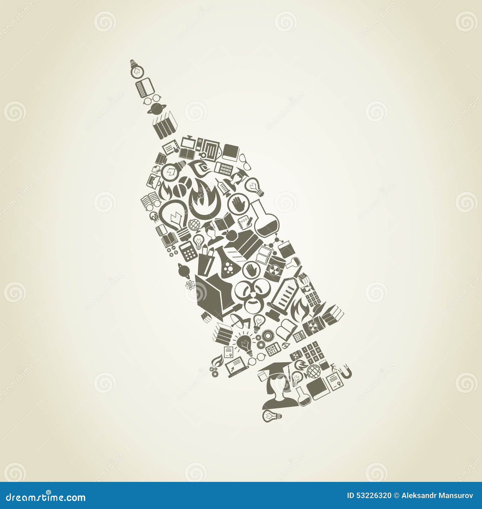 Syringe a science stock vector. Illustration of planet - 53226320