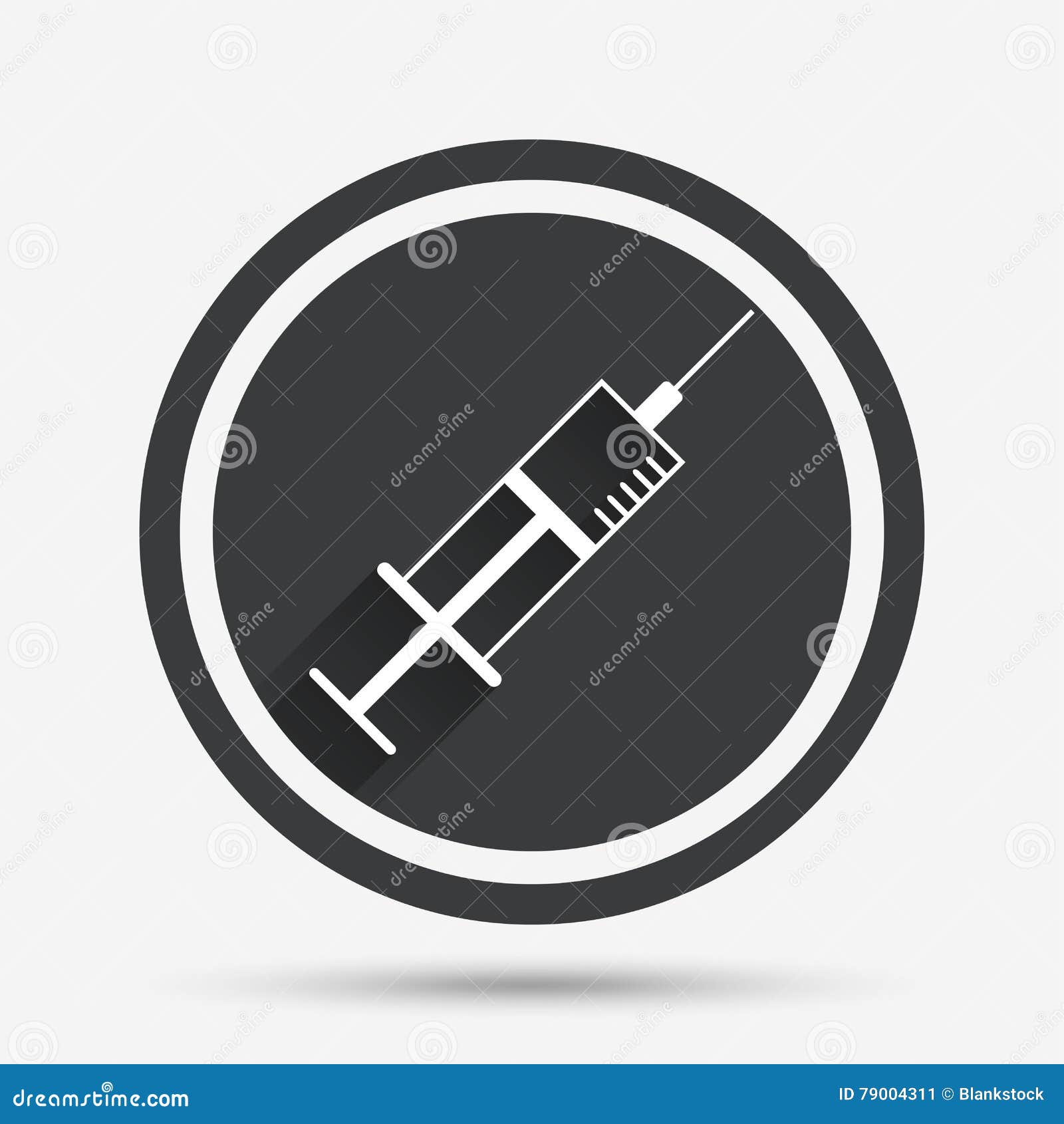 Syringe Sign Icon. Medicine Symbol Stock Vector - Illustration of seal ...