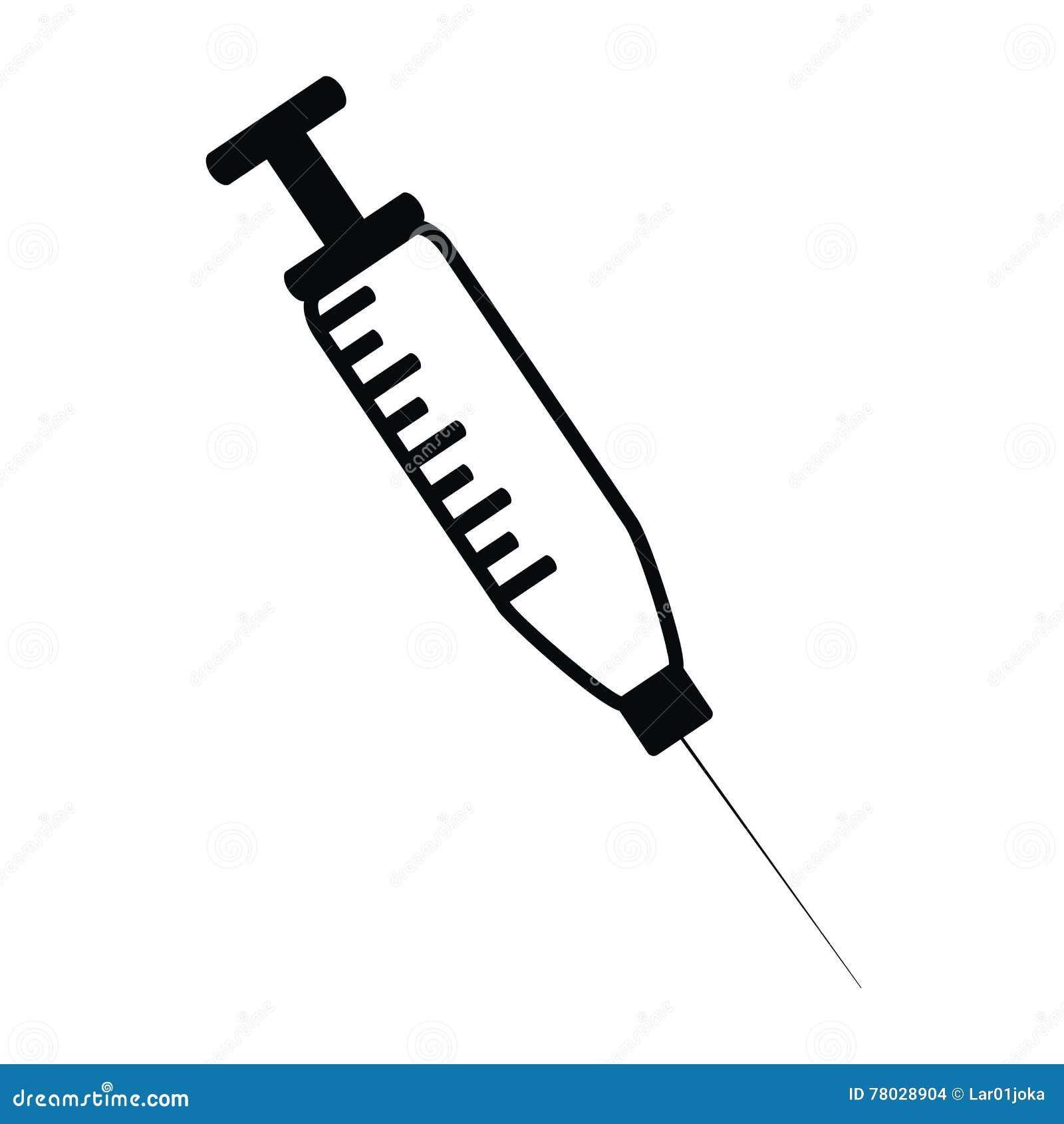 Syringe silhoette stock illustration. Illustration of button - 78028904