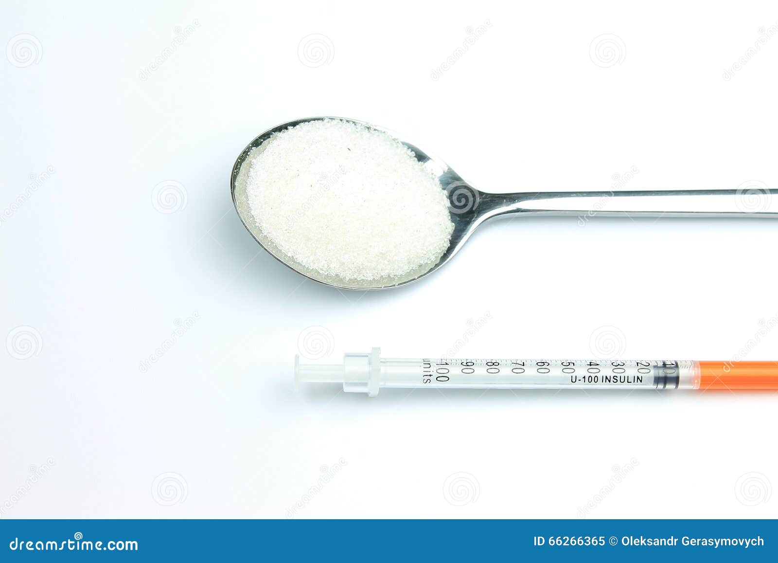 Syringe and spoon stock image. Image of syringe, science - 66266365