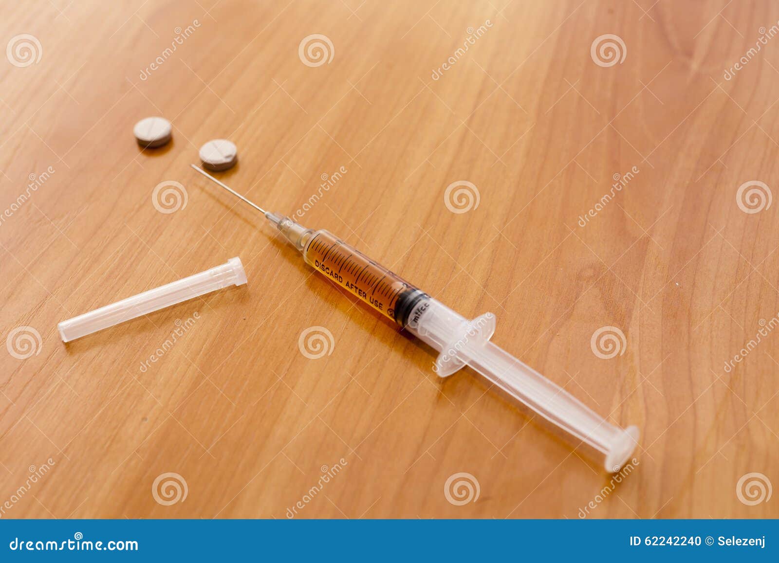 Syringe on a table stock photo. Image of glass, background - 62242240