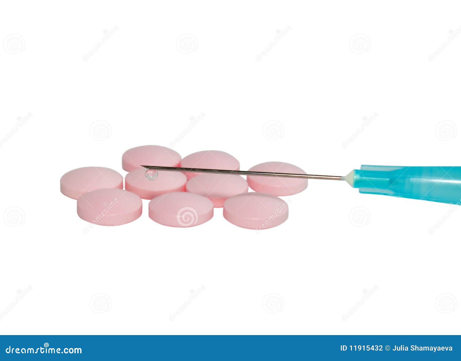 Syringe and tablets stock photo. Image of bottles, hygienic - 11915432