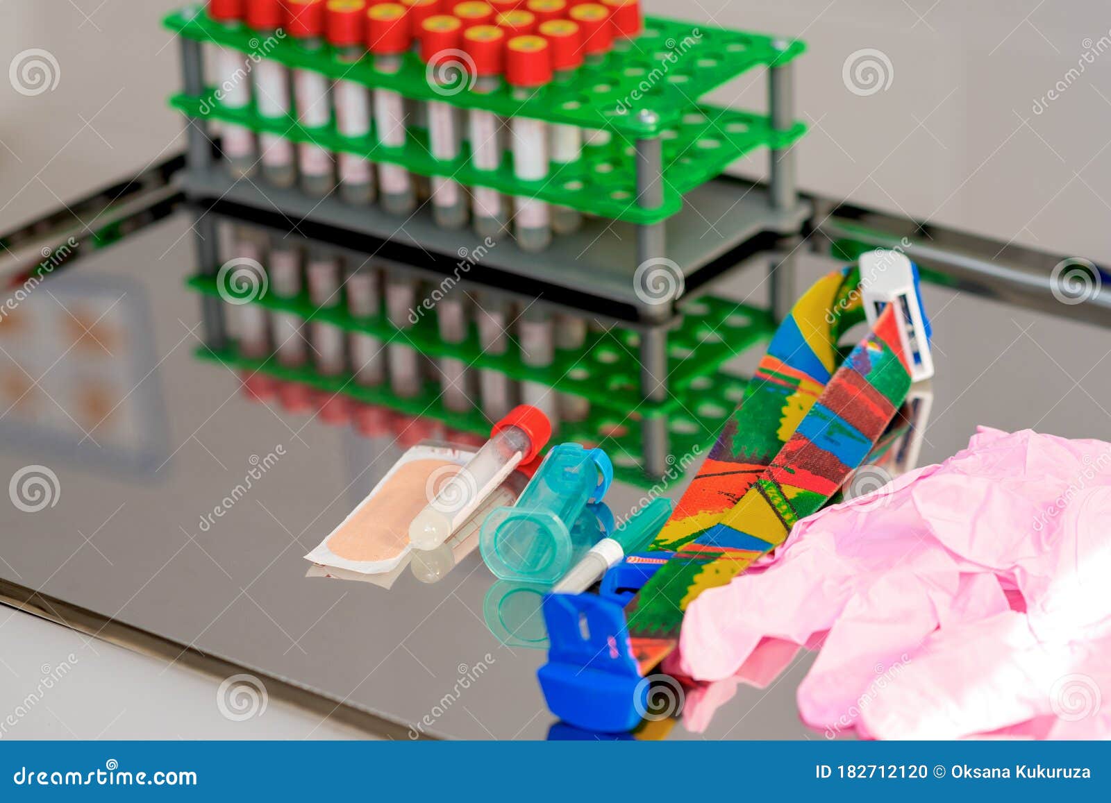 Syringe and Test Tubes in Laboratory Stock Photo - Image of medical ...