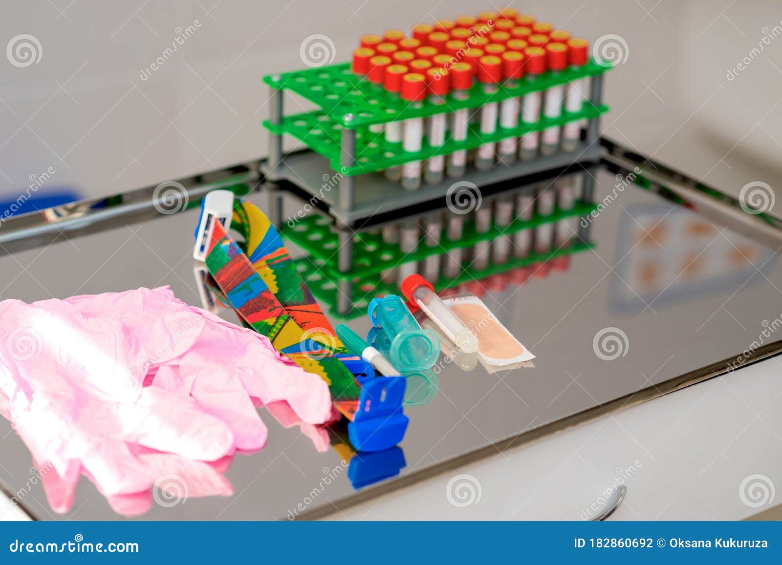 Syringe and Test Tubes in Laboratory Stock Photo - Image of coronavirus ...