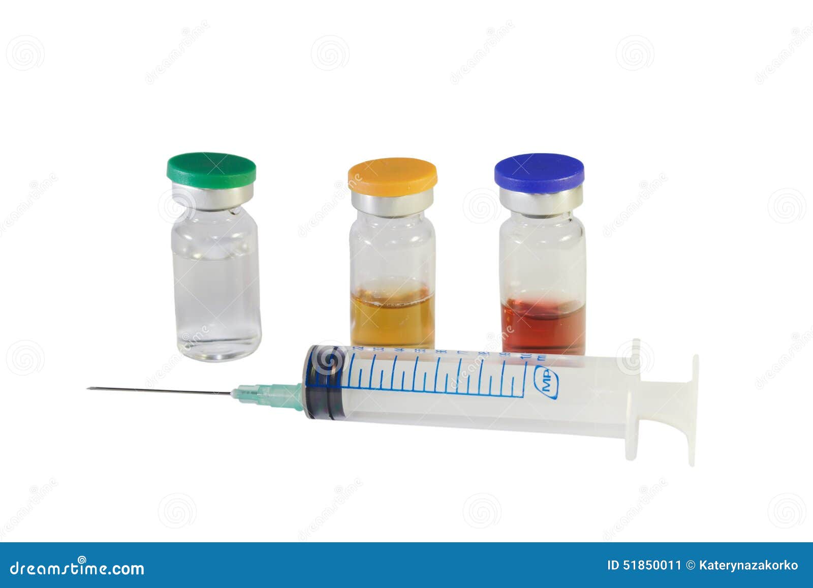 Syringe and Three Vials of Medicine Stock Image - Image of doctor ...