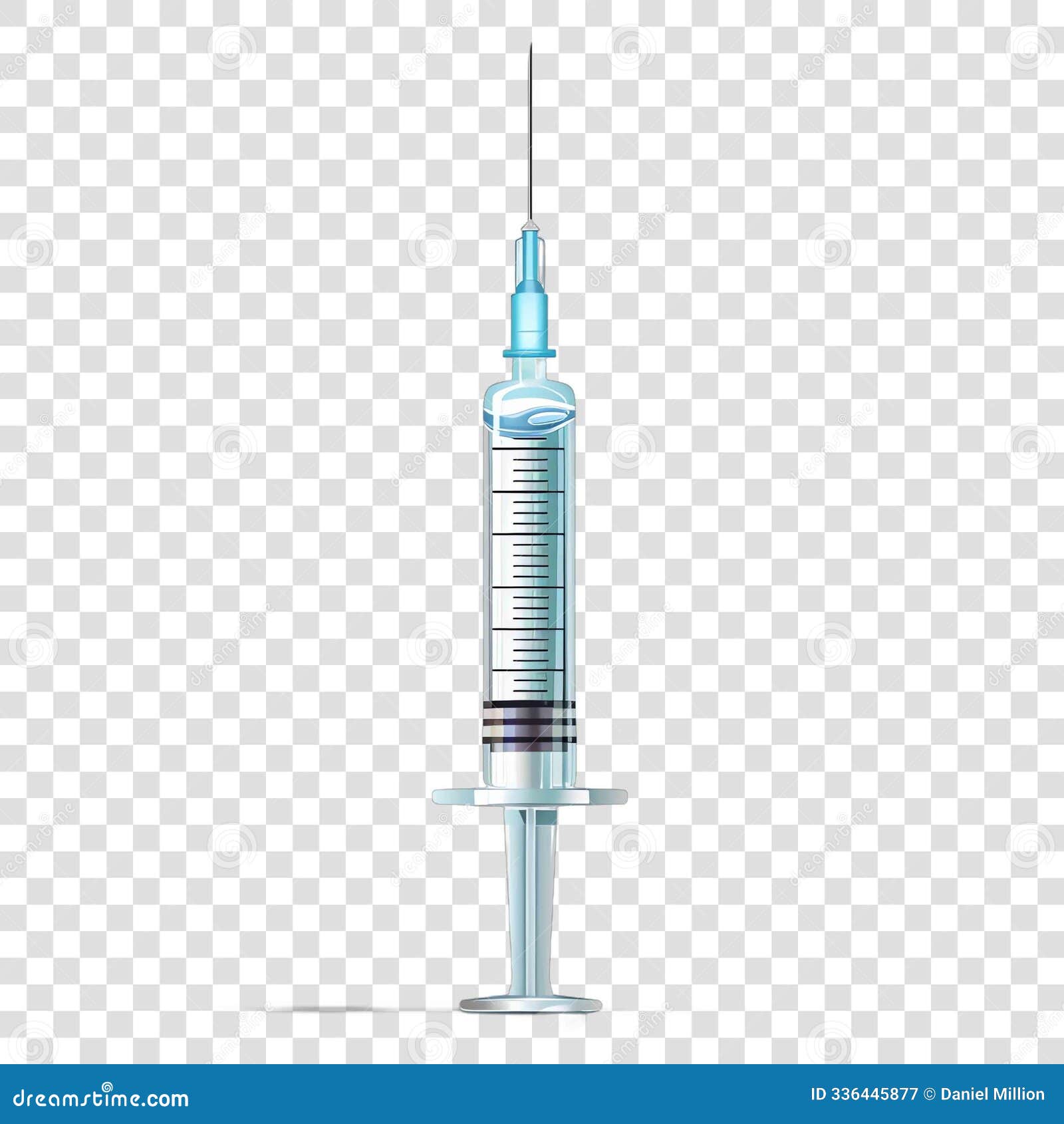 Syringe Transparent Background Realistic Element Stock Illustration ...