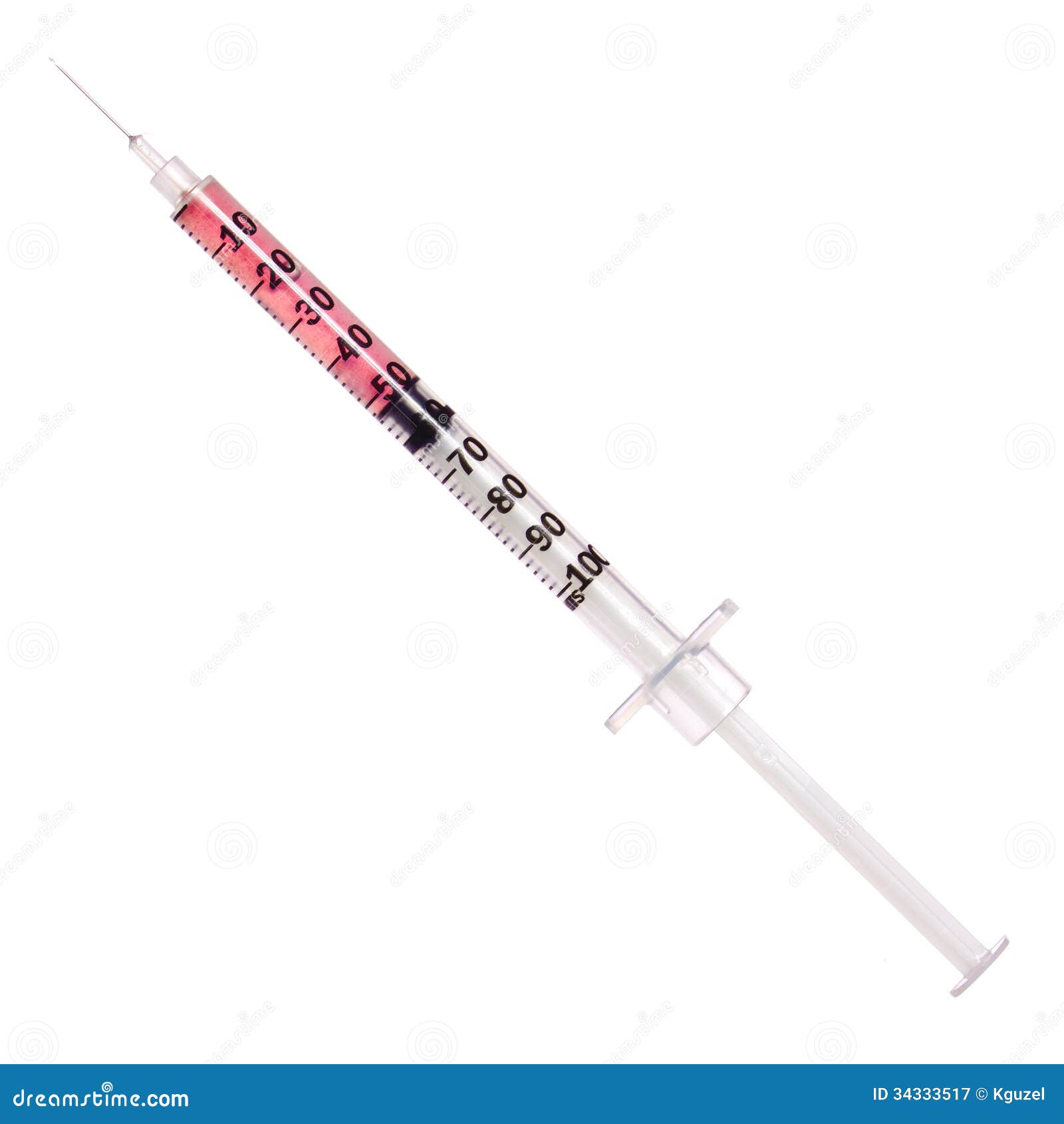 Syringe with Vaccine Isolated on White. Injection Stock Image - Image ...