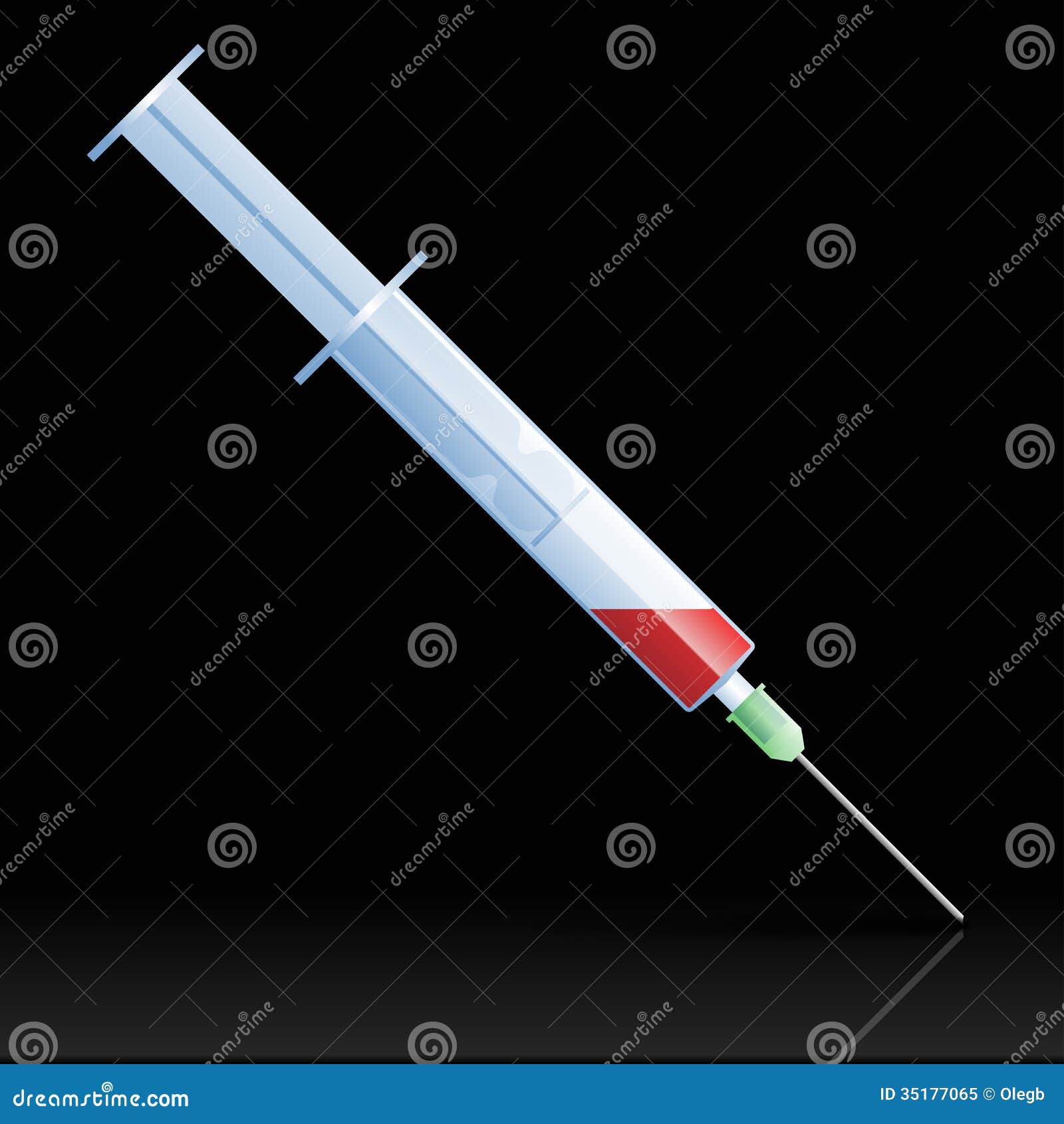 Syringe stock vector. Illustration of blood, injection - 35177065