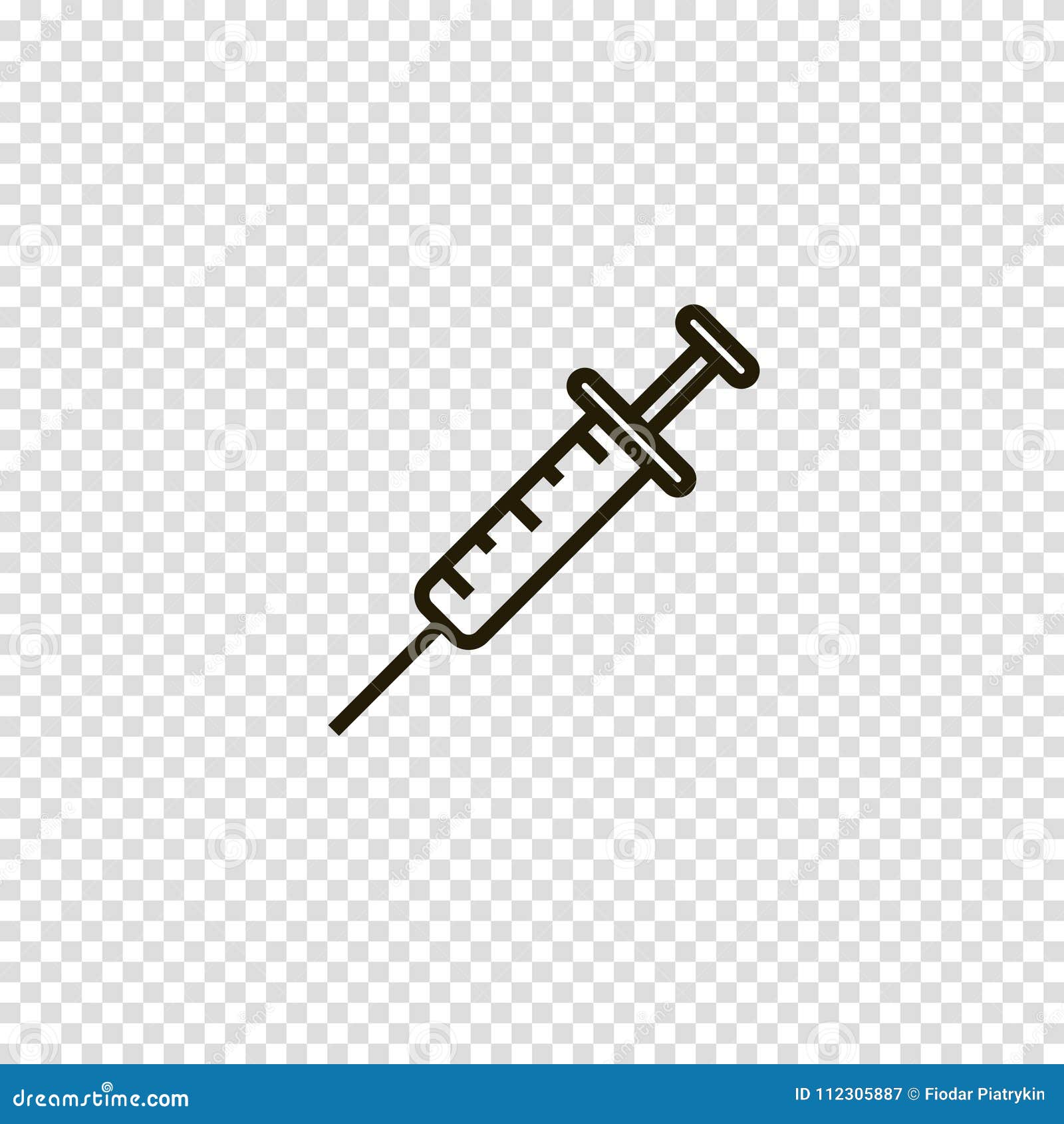 Syringe vector icon stock vector. Illustration of drug - 112305887
