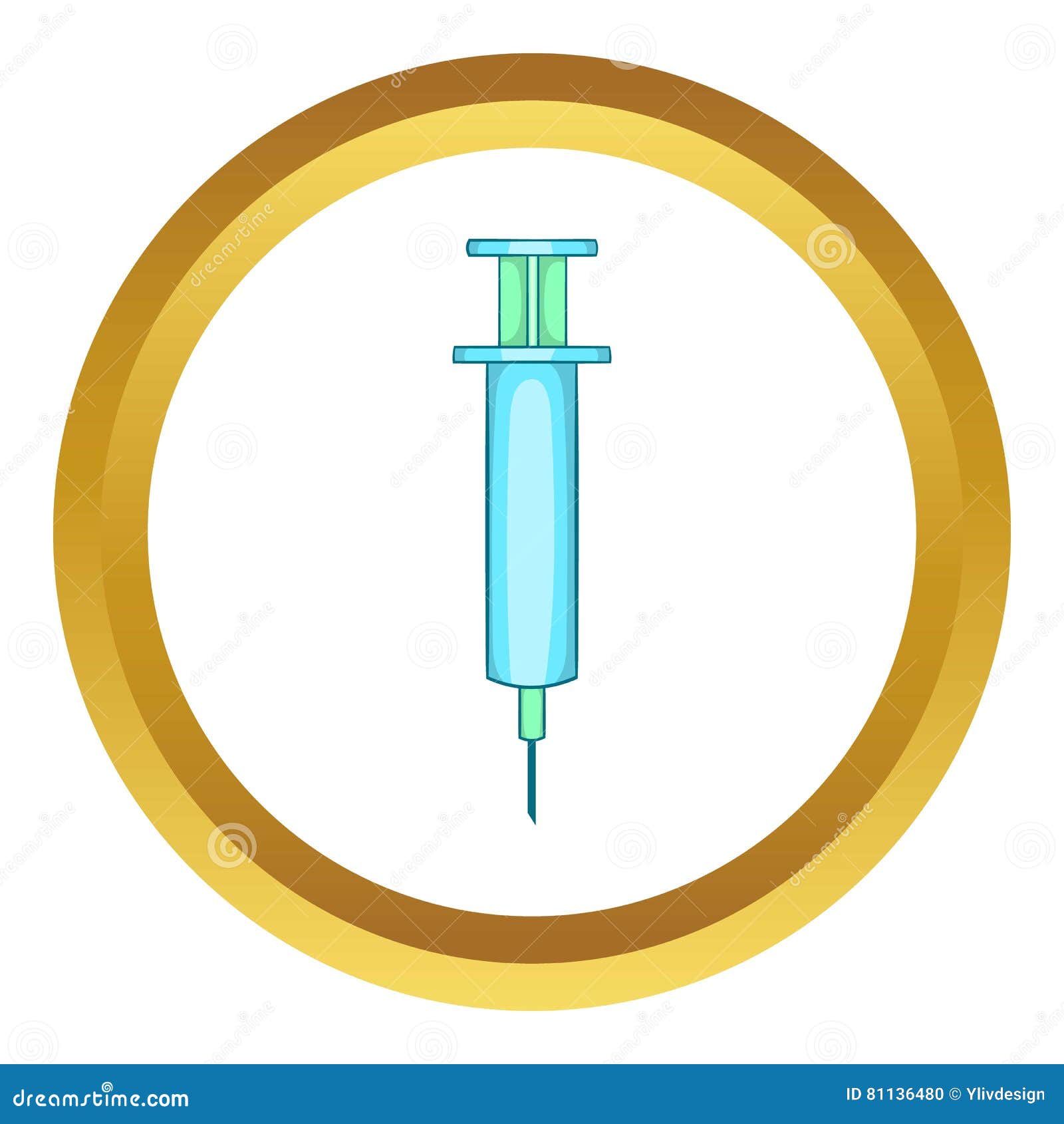 Syringe vector icon stock vector. Illustration of cartoon - 81136480