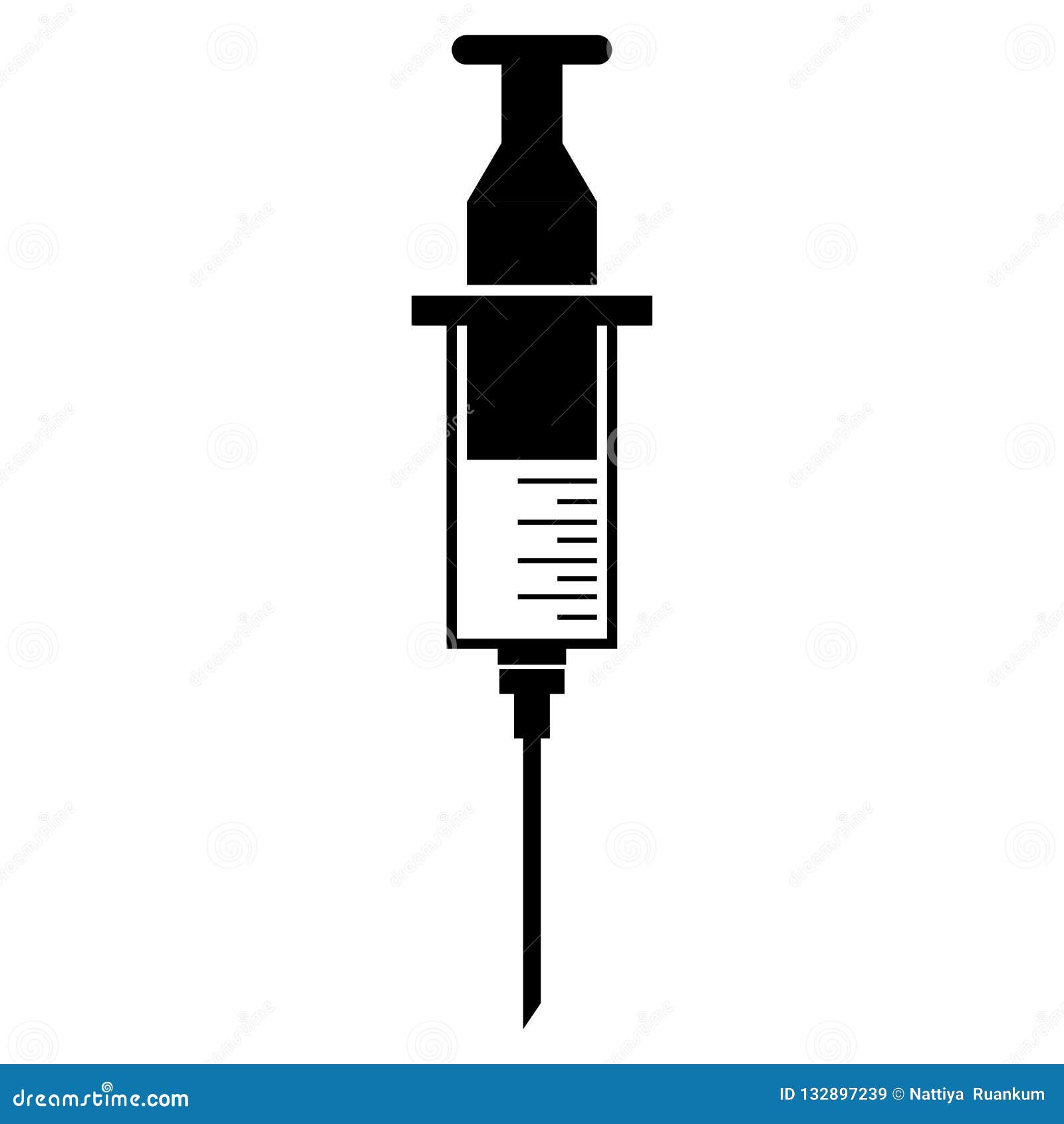 Syringe Vector Icon Syringe on White Background Stock Vector ...