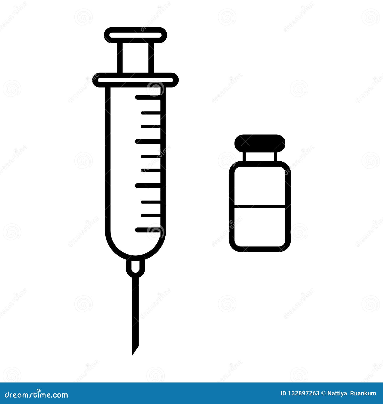 Syringe Vector Icon Syringe on White Background Stock Vector ...