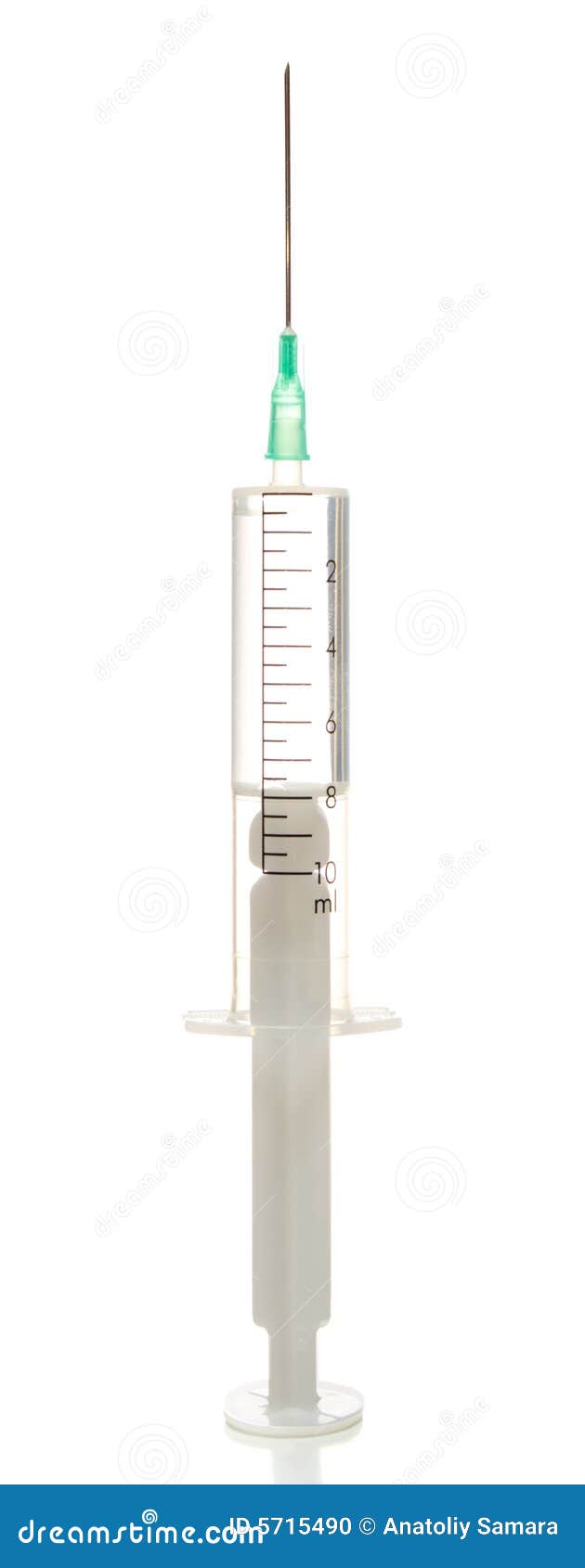 Syringe, Vertically Placed, Isolated Stock Photo - Image of injection ...