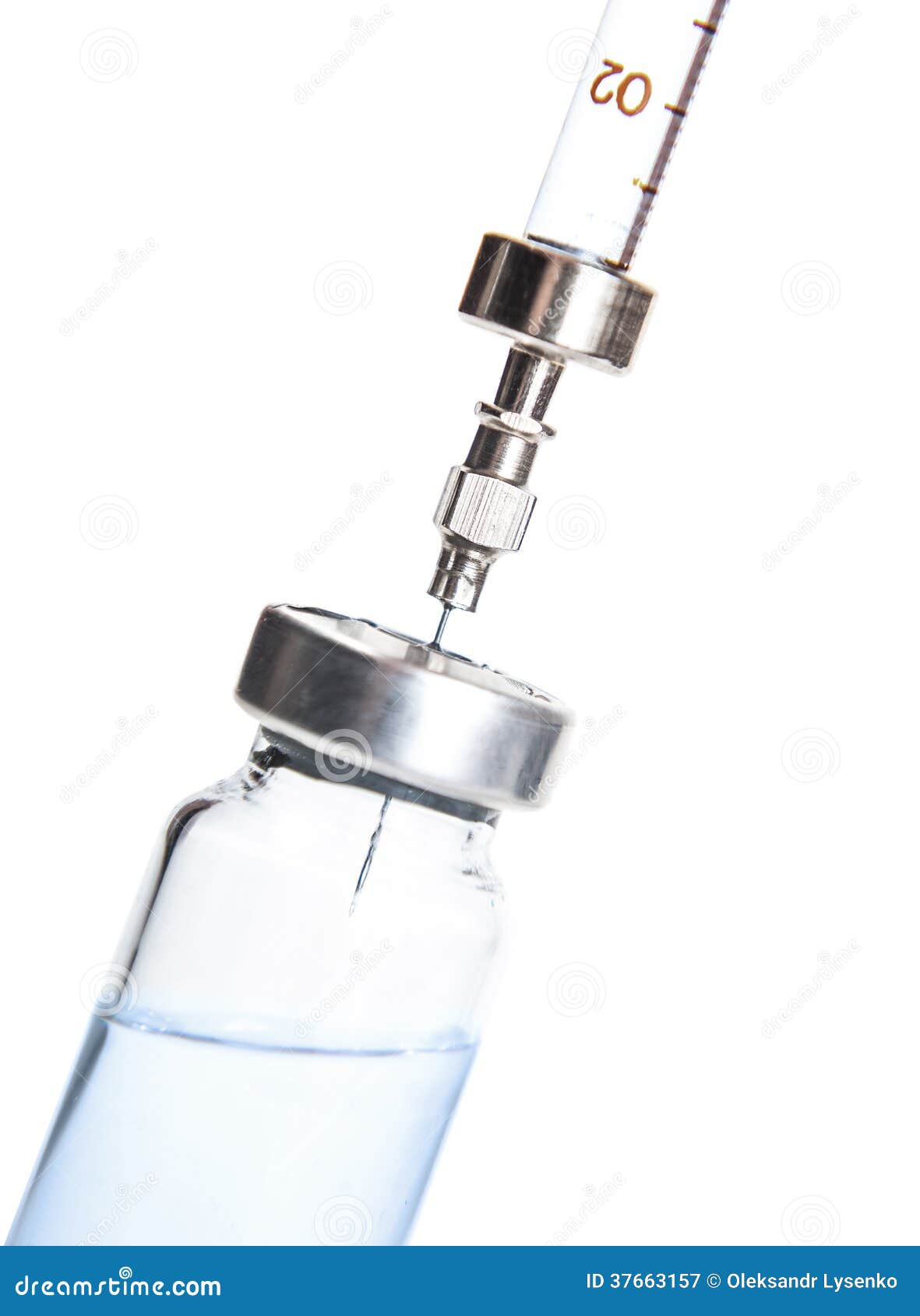 Syringe With The Vial Preparation For Injection Royalty Free Stock ...
