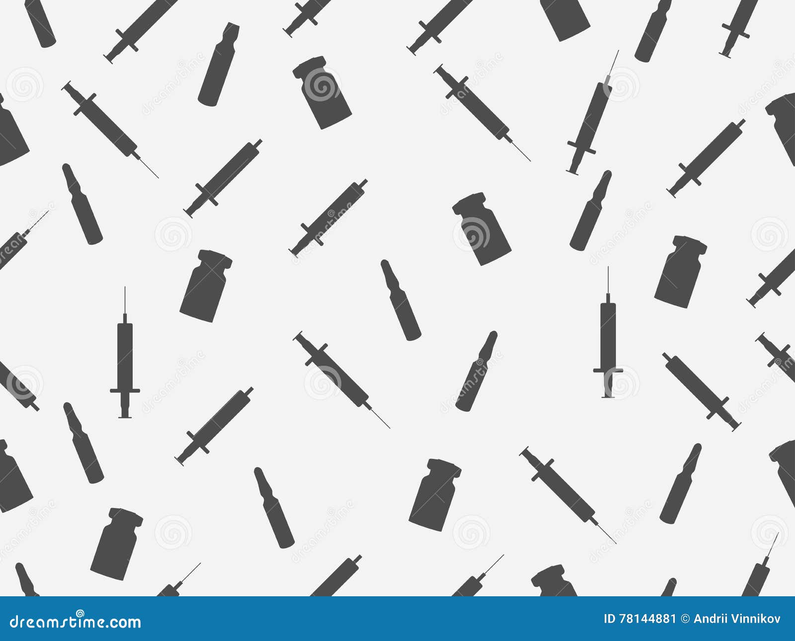 Syringe and Vials Seamless Pattern. Syringe and Ampules. Vaccine Stock ...
