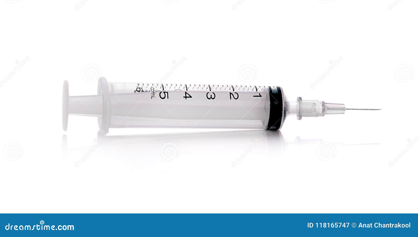 Syringe on White Background Stock Image - Image of syring, single ...
