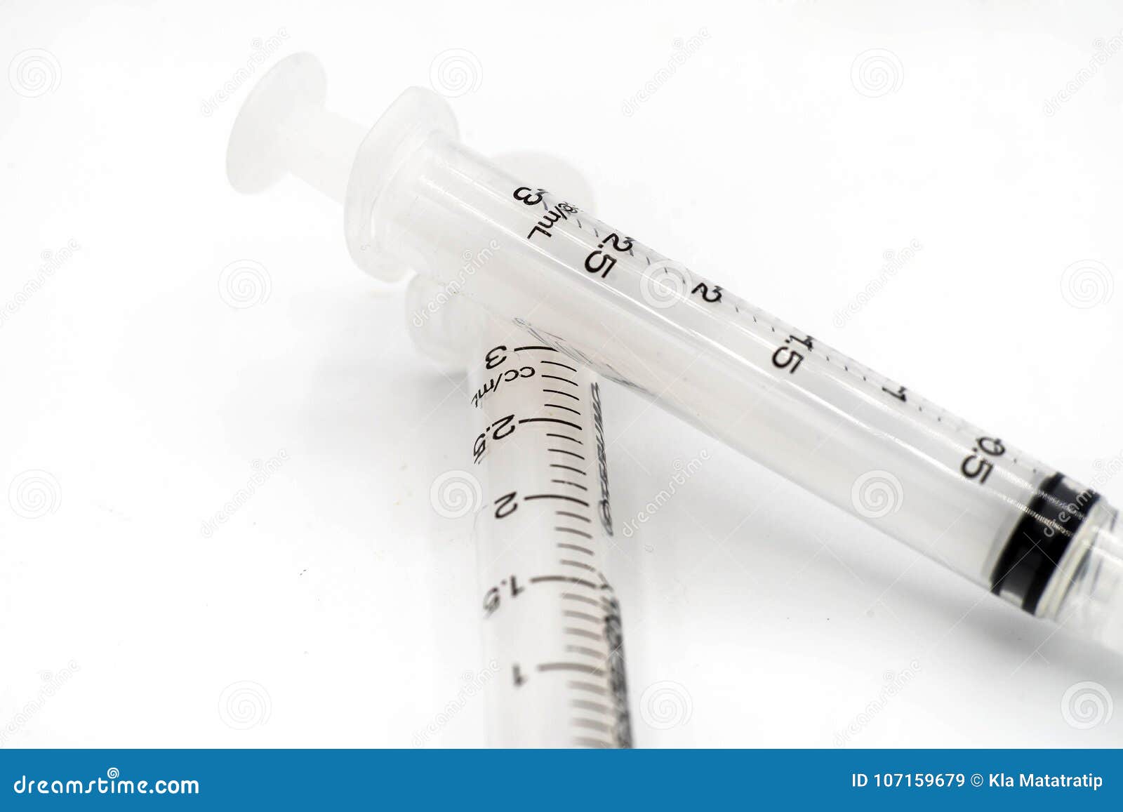 Syringe on the White Background Stock Image - Image of hospital ...