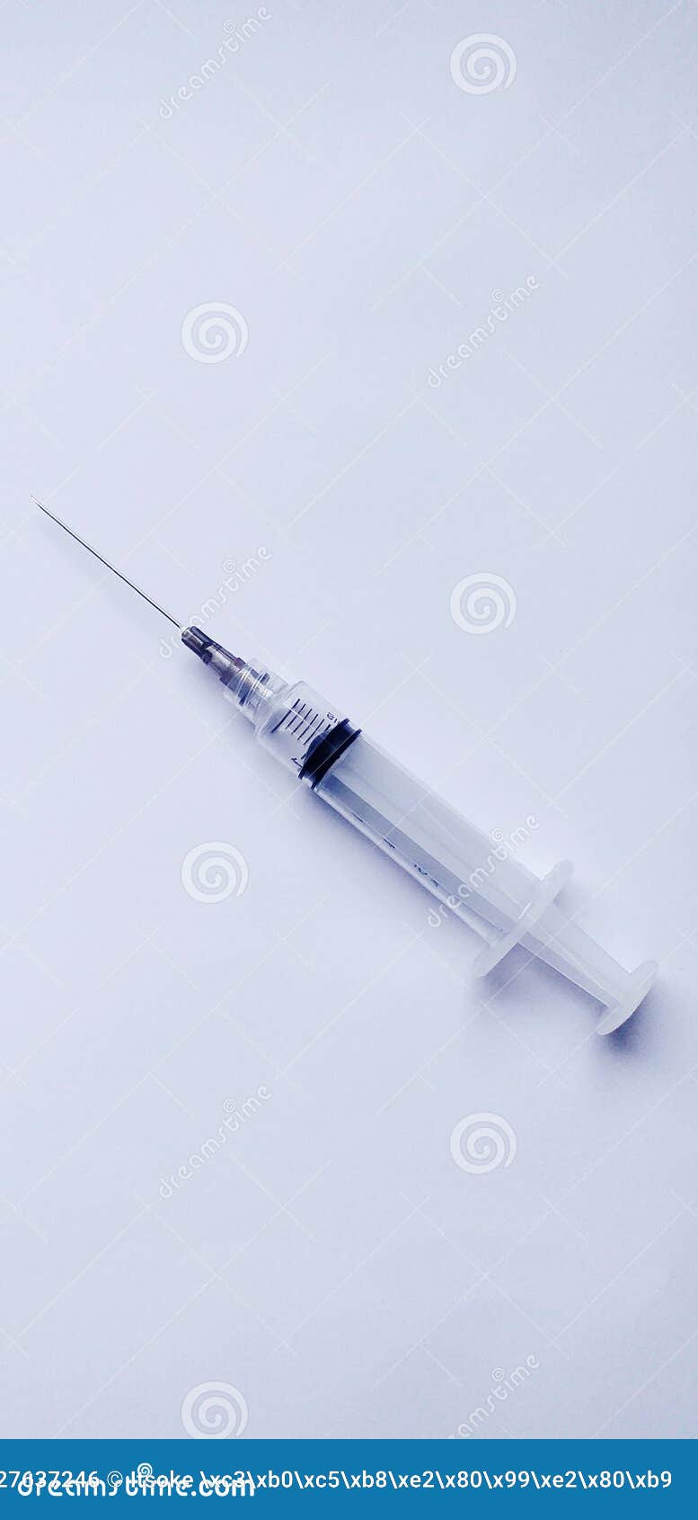 Syringe on White Background Stock Photo - Image of pandemic, protect ...