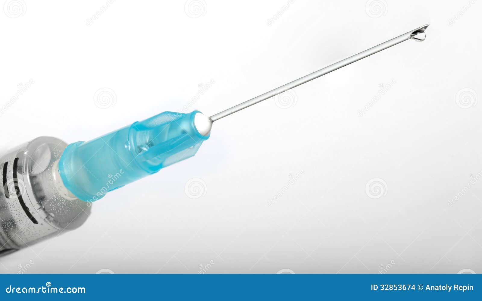 Syringe on white stock photo. Image of medicine, single - 32853674