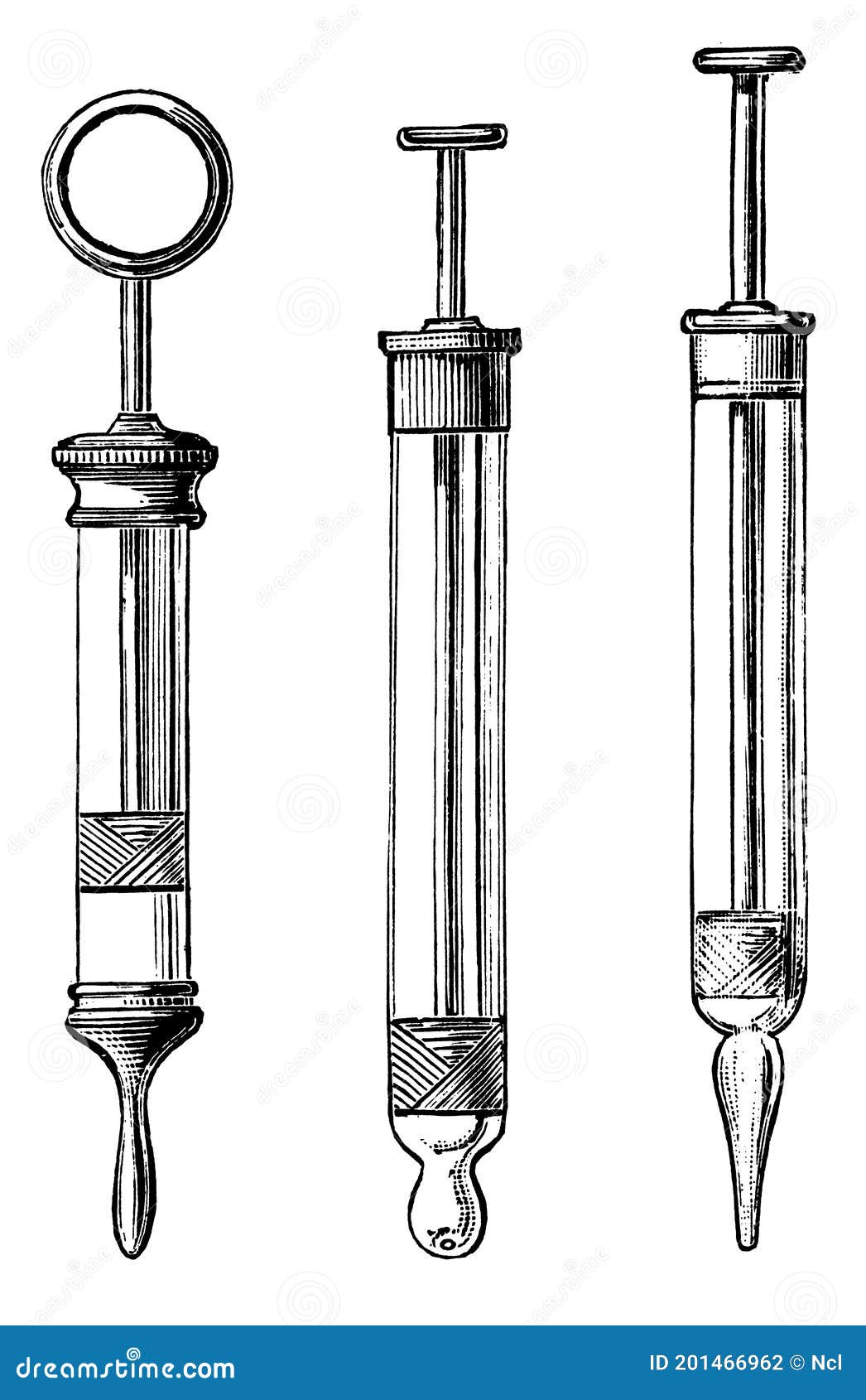Vintage Syringe Drawing