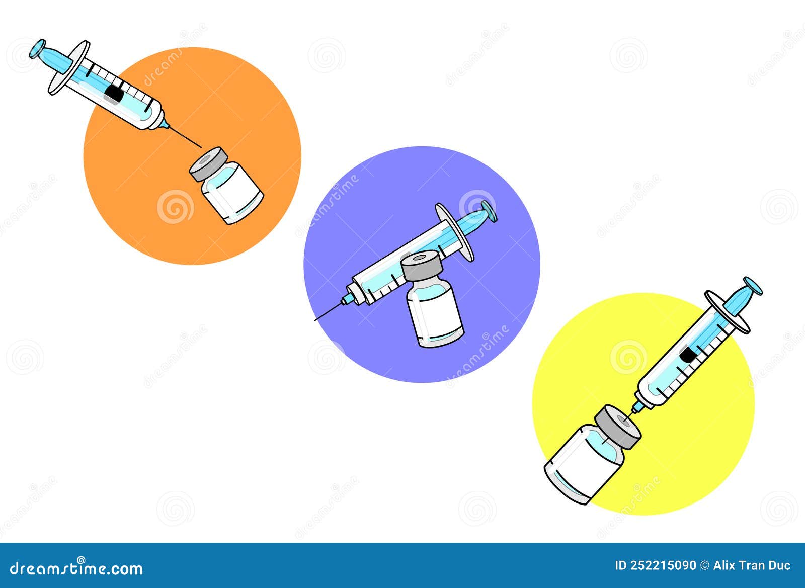 Syringes With Vaccine. Cartoon Vector | CartoonDealer.com #196951009