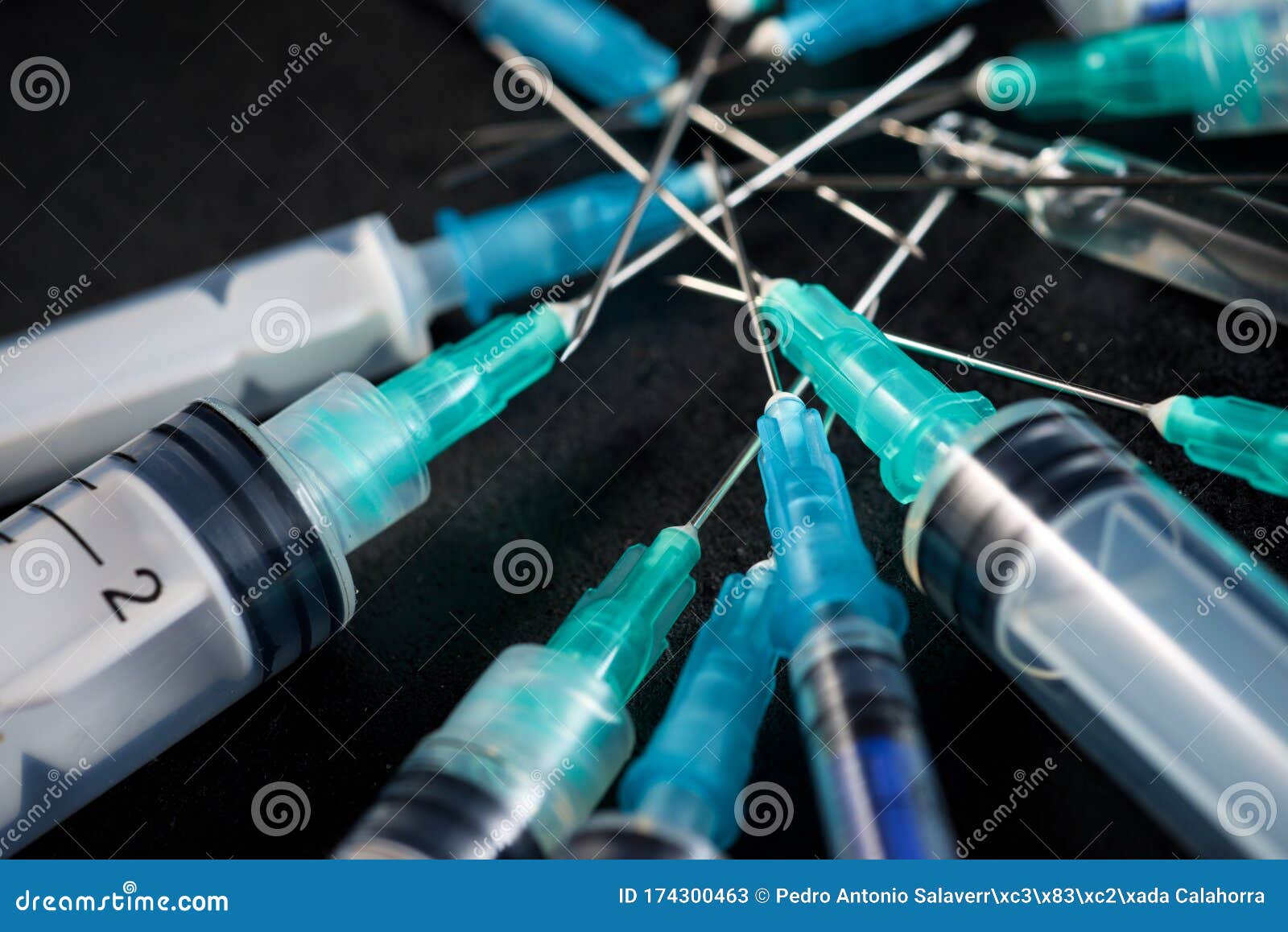Syringes close up stock image. Image of health, illness - 174300463