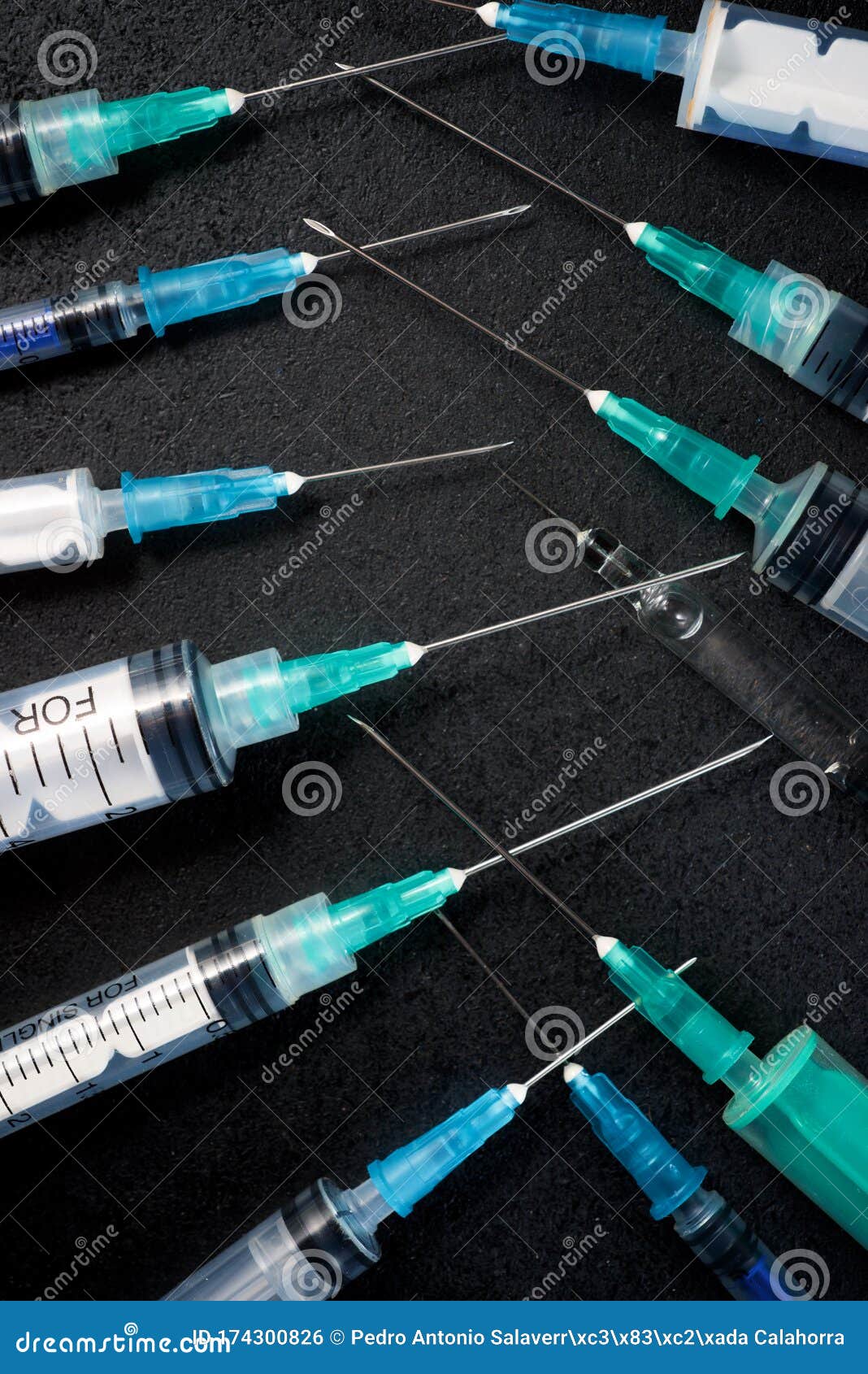 Syringes close up stock photo. Image of disposable, injection - 174300826