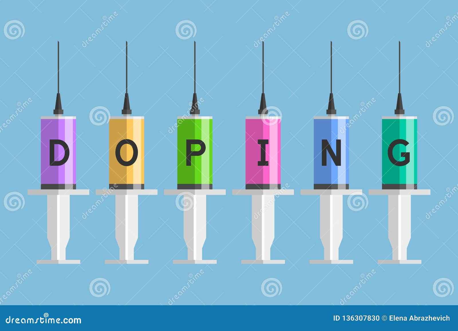 Syringes with Doping Injection Stock Vector - Illustration of medicine ...