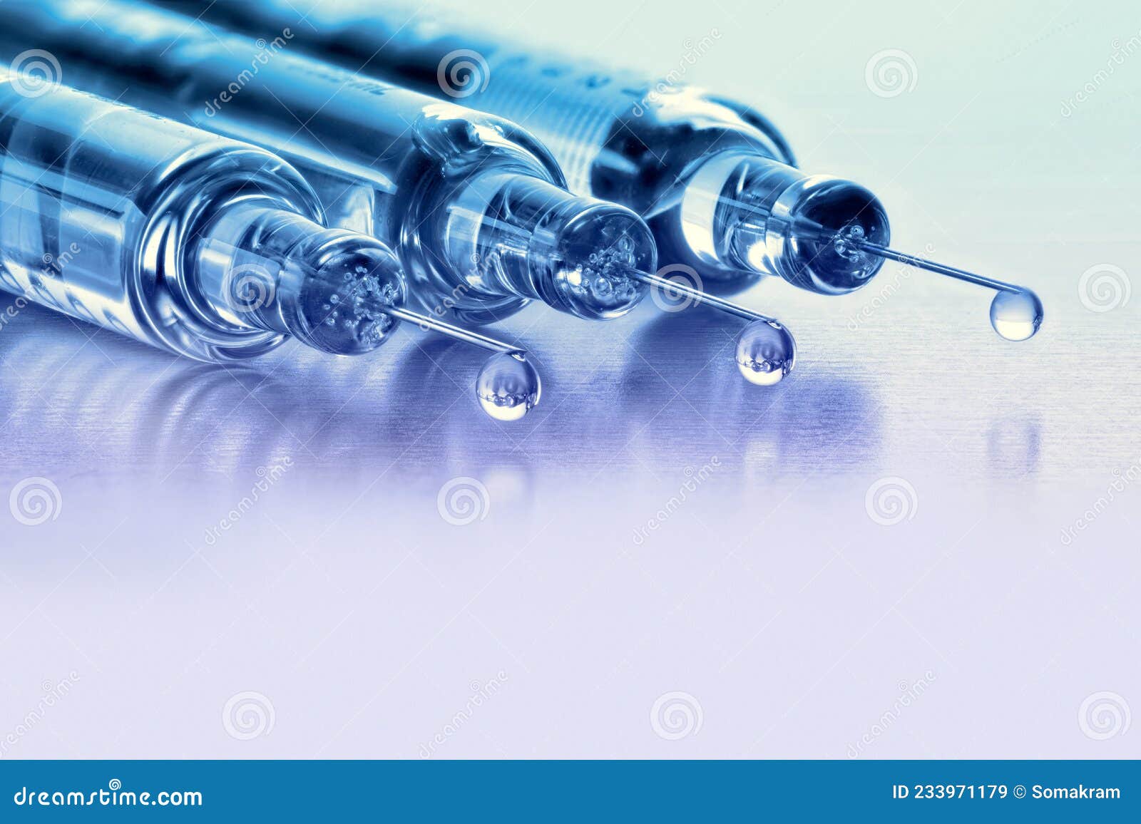 Vaccination Syringes stock image. Image of laying, needle - 233971179