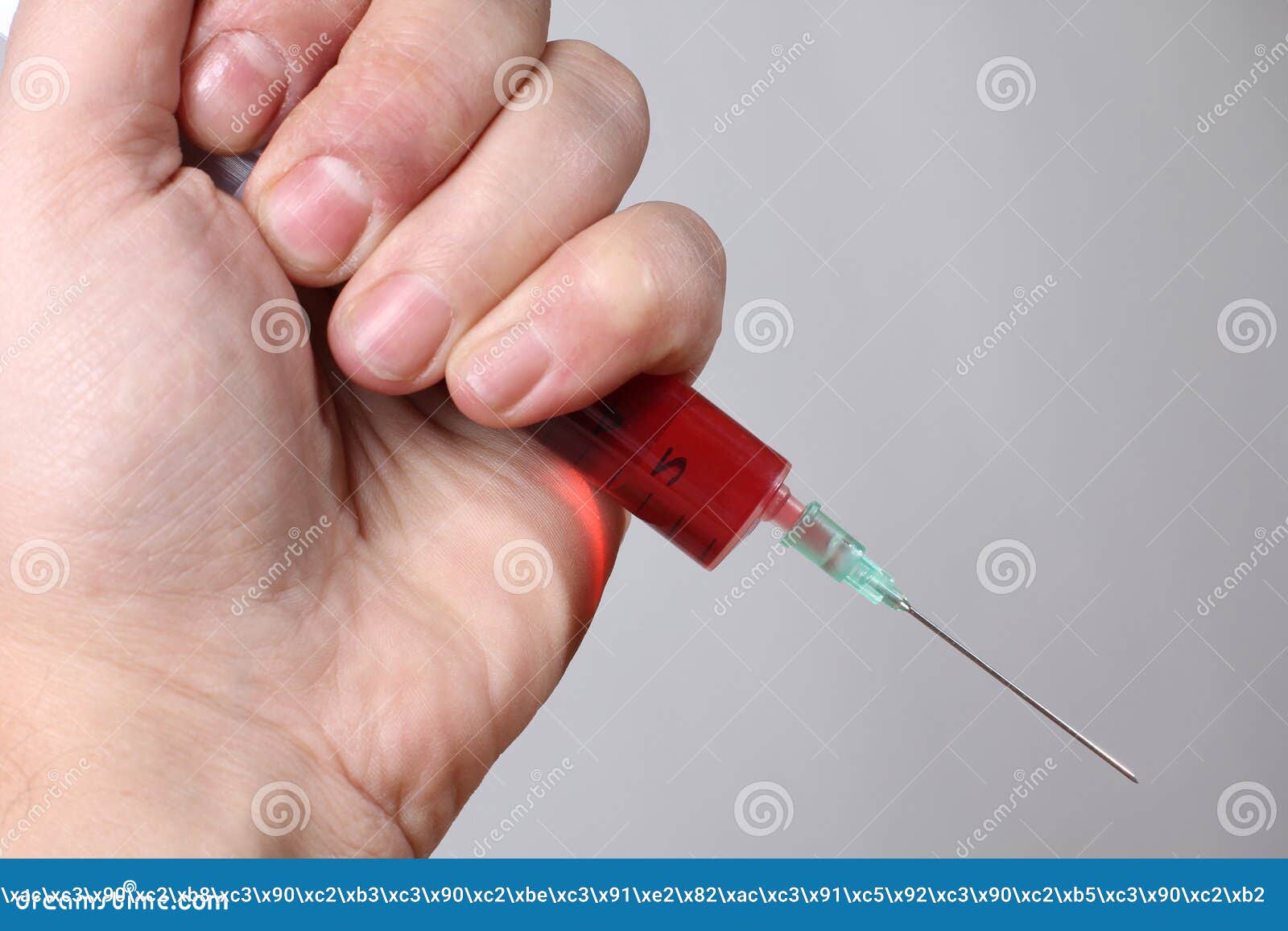 Syringes in hand two stock image. Image of pharmacology - 184606385