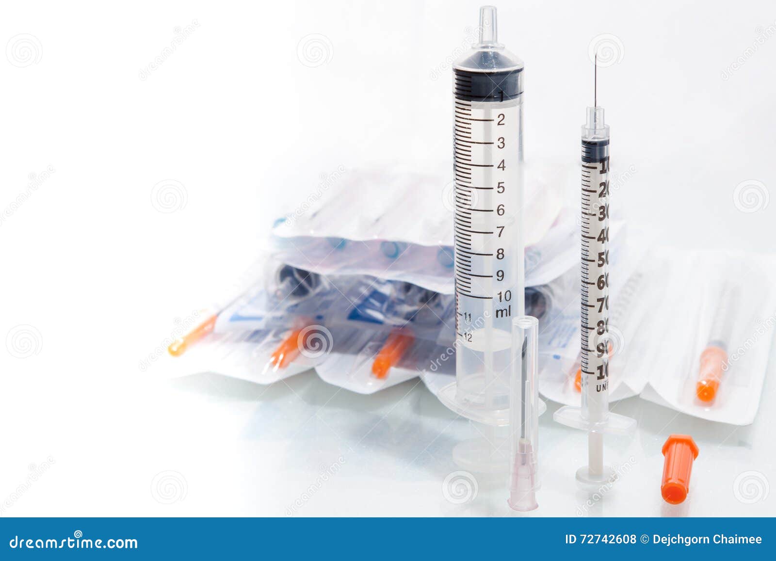 Syringes on isolated stock photo. Image of hypodermic - 72742608