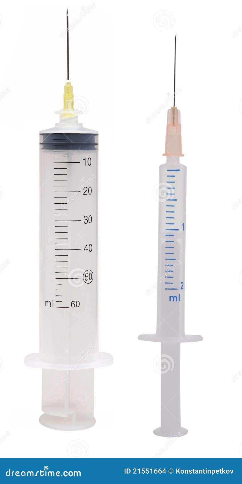 Syringes with Needle on White Stock Photo - Image of still, small: 21551664