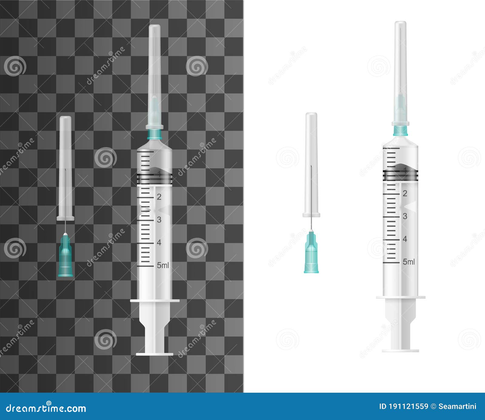 Syringes Realistic Mockup of Medical Instruments Stock Vector ...