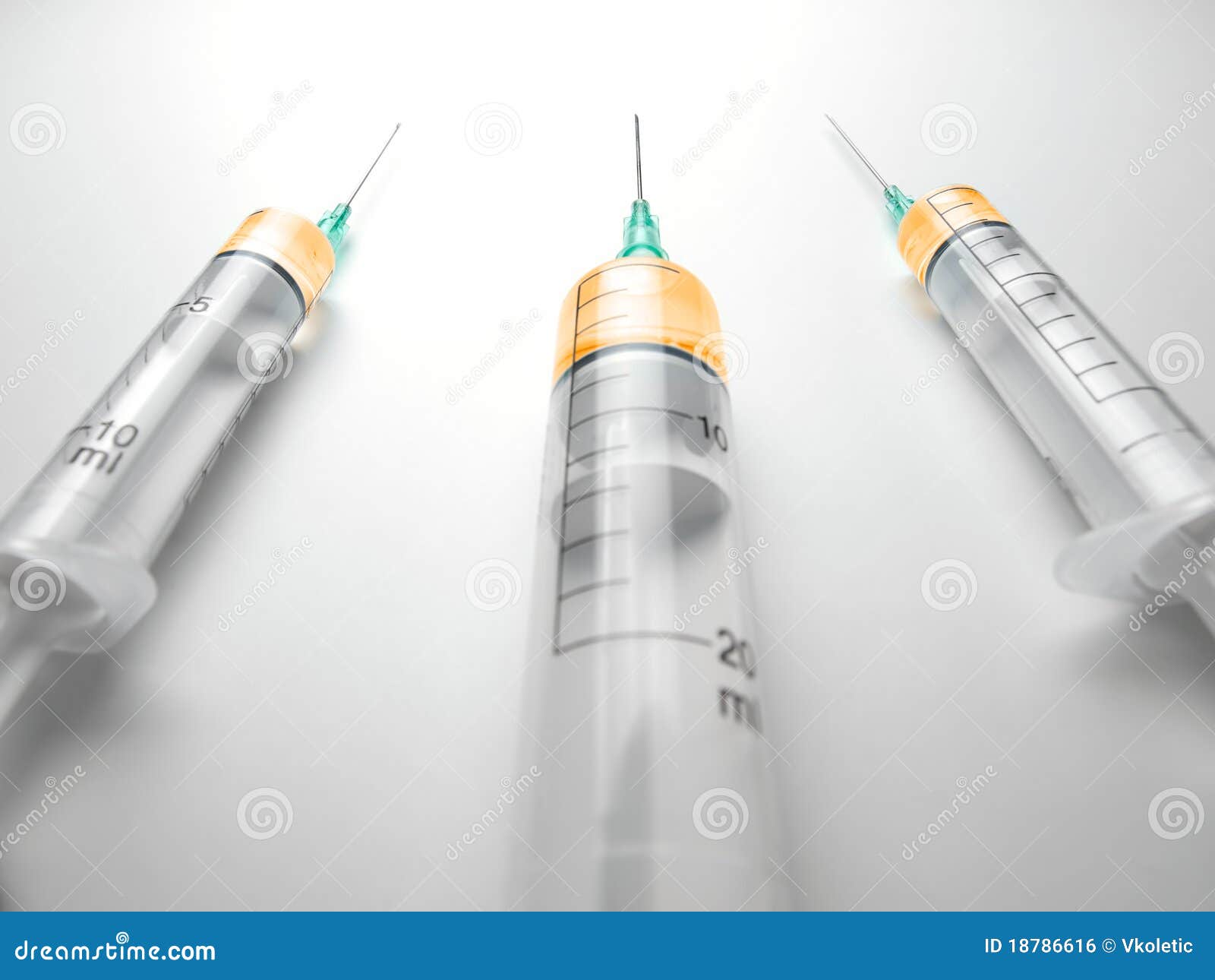 Syringes with serum stock photo. Image of inject, treatment - 18786616