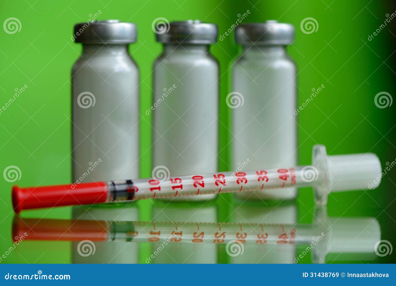 Syringes and Vials for Injection Stock Image - Image of bottle ...