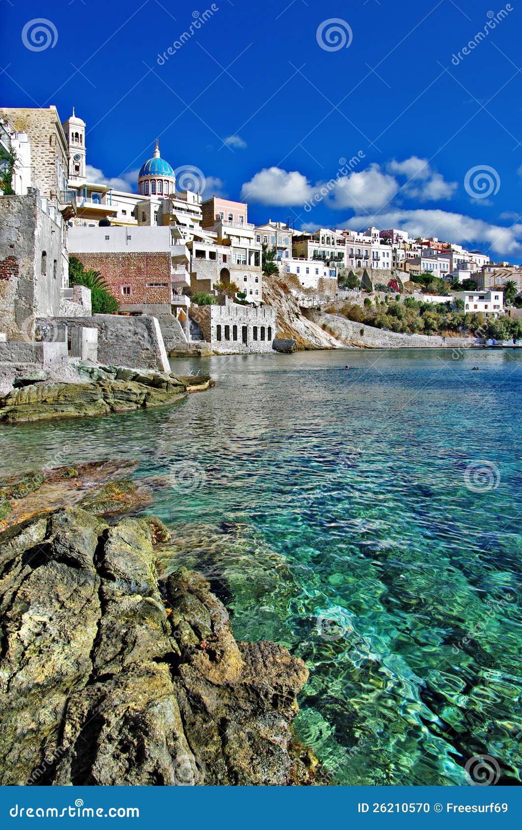 Syros Insel stockfoto. Bild von landschaft, insel, länder - 26210570